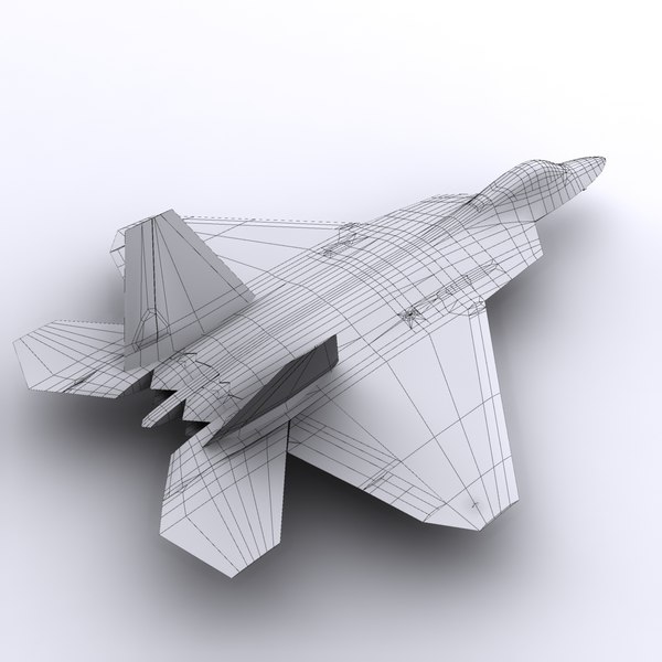 3d f-22 raptor fighter aircraft model