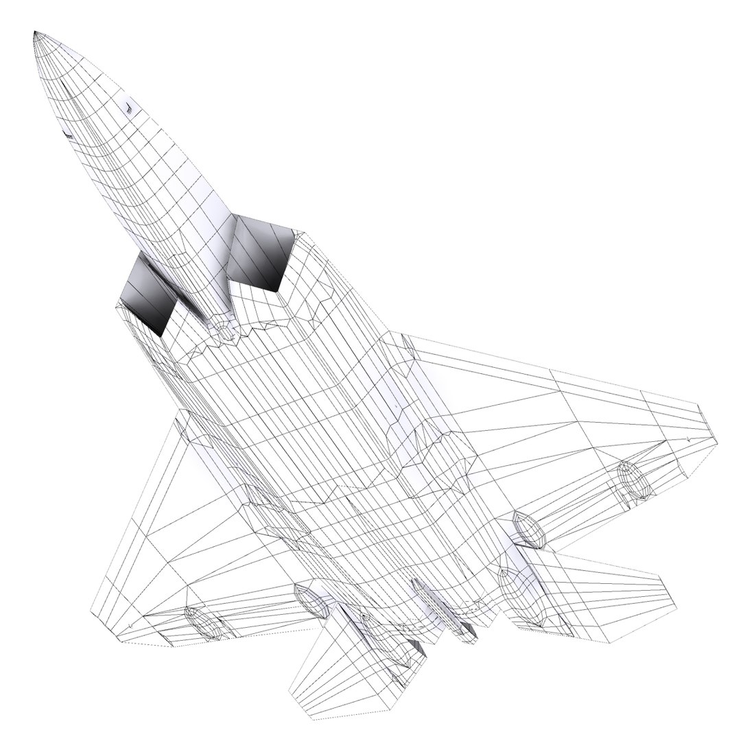 3d f-22 raptor fighter aircraft model
