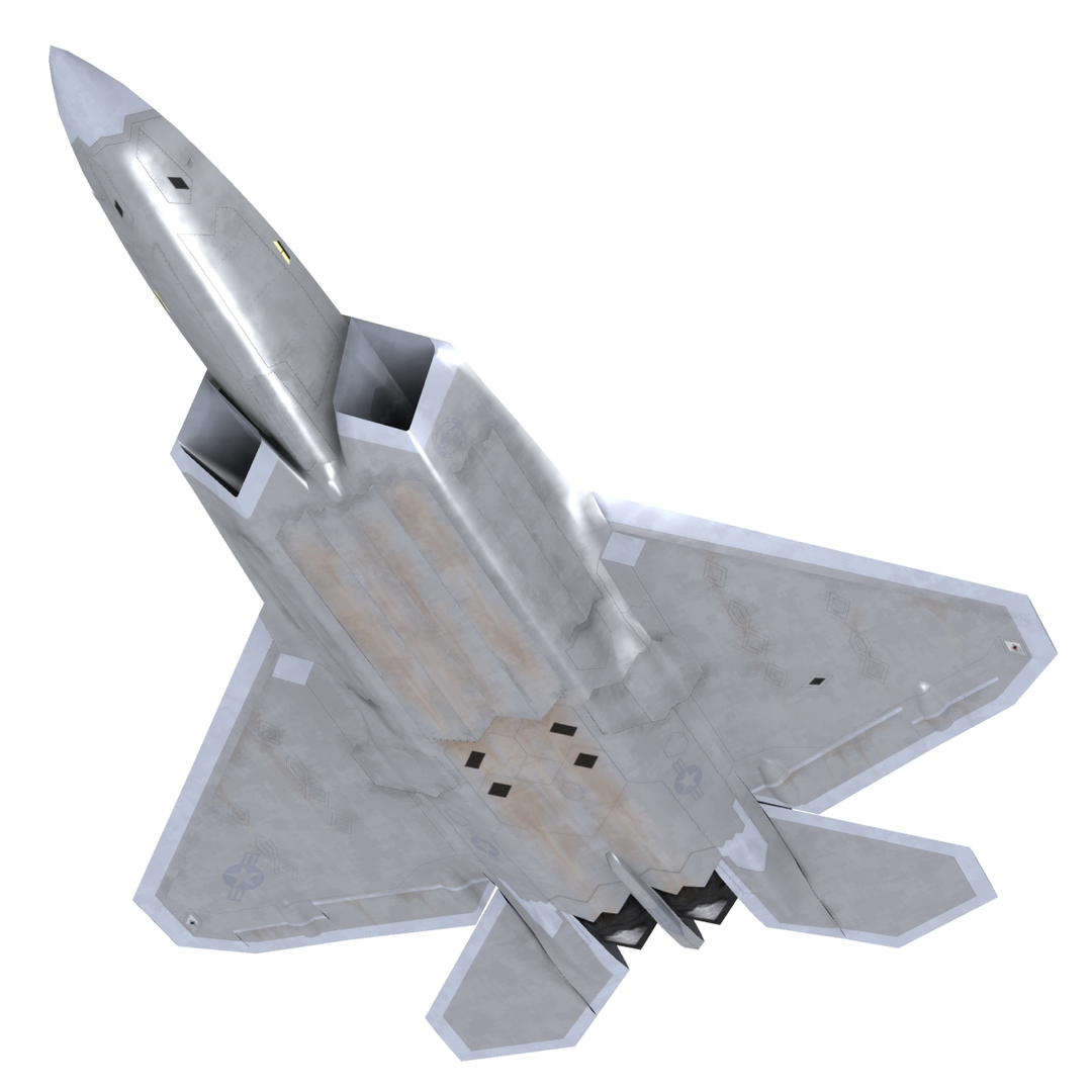 3d f-22 raptor fighter aircraft model