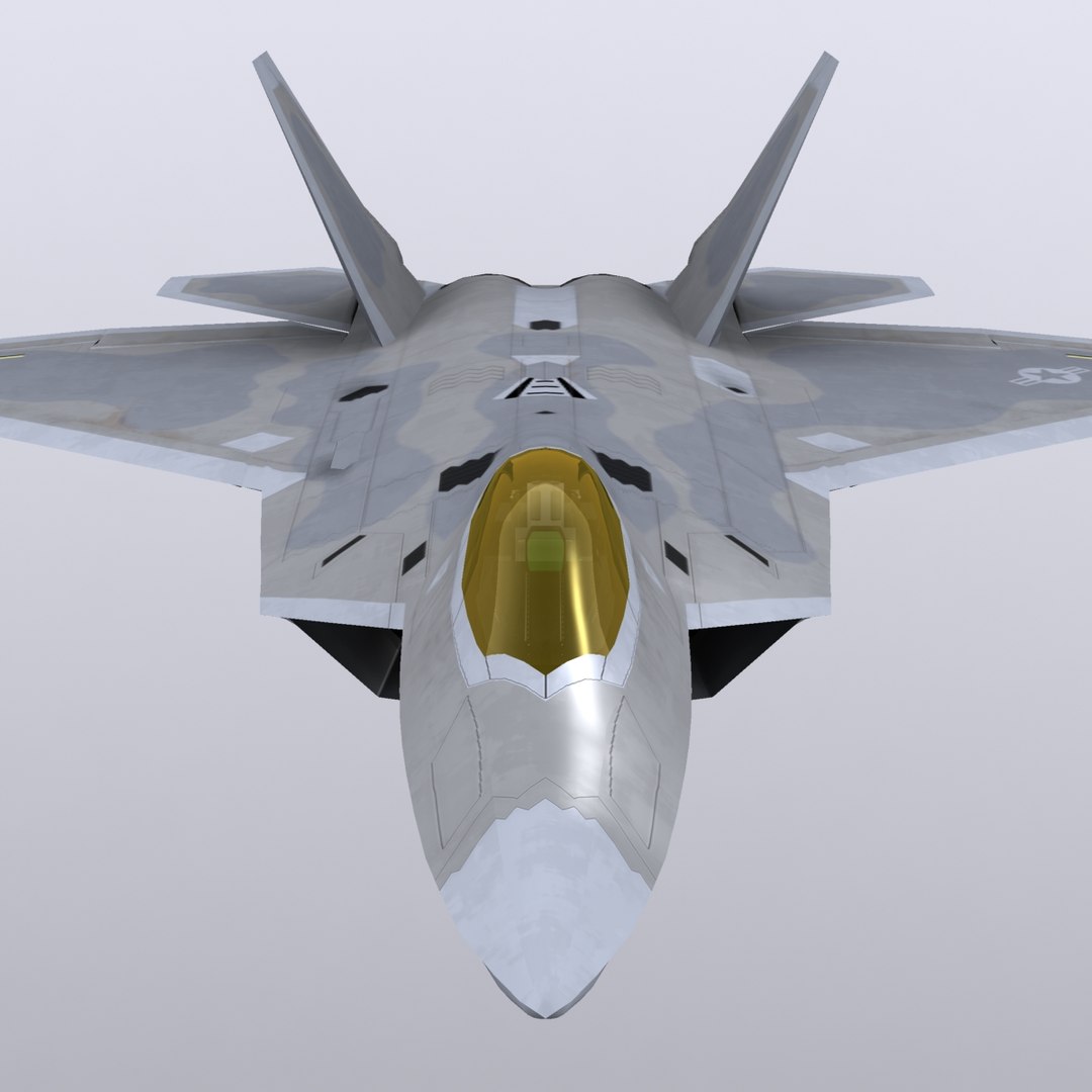 3d f-22 raptor fighter aircraft model