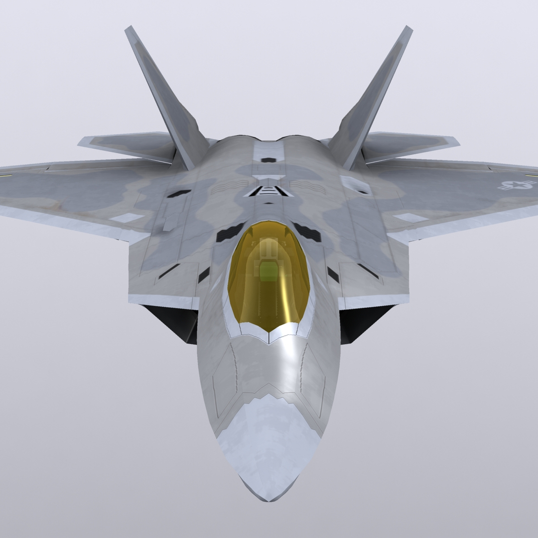 3d f-22 raptor fighter aircraft model
