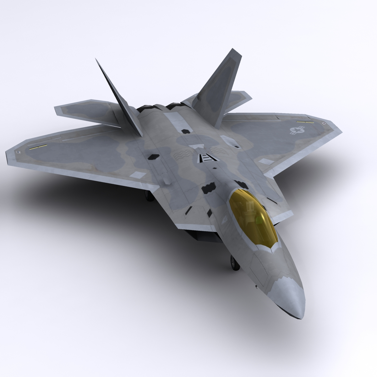 3d f-22 raptor fighter aircraft model