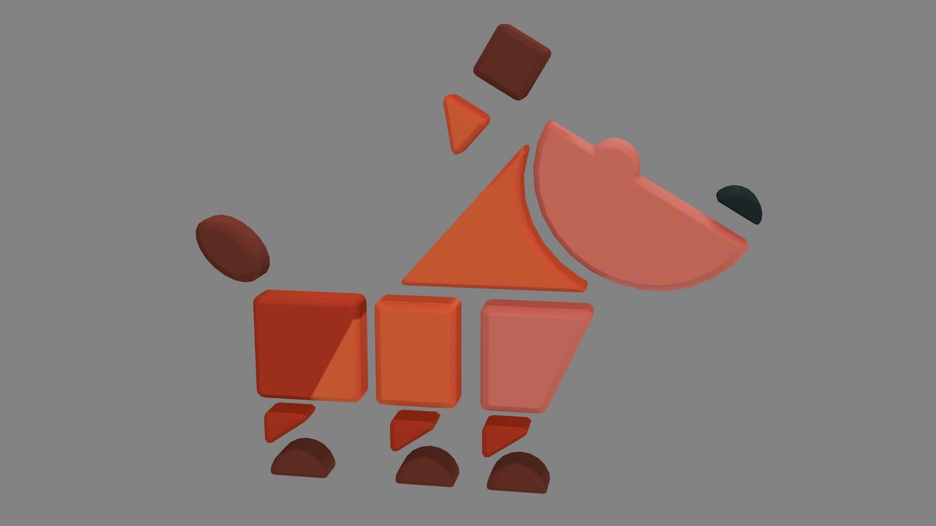 3D model Animal shape blocks - dog toys - TurboSquid 2112648