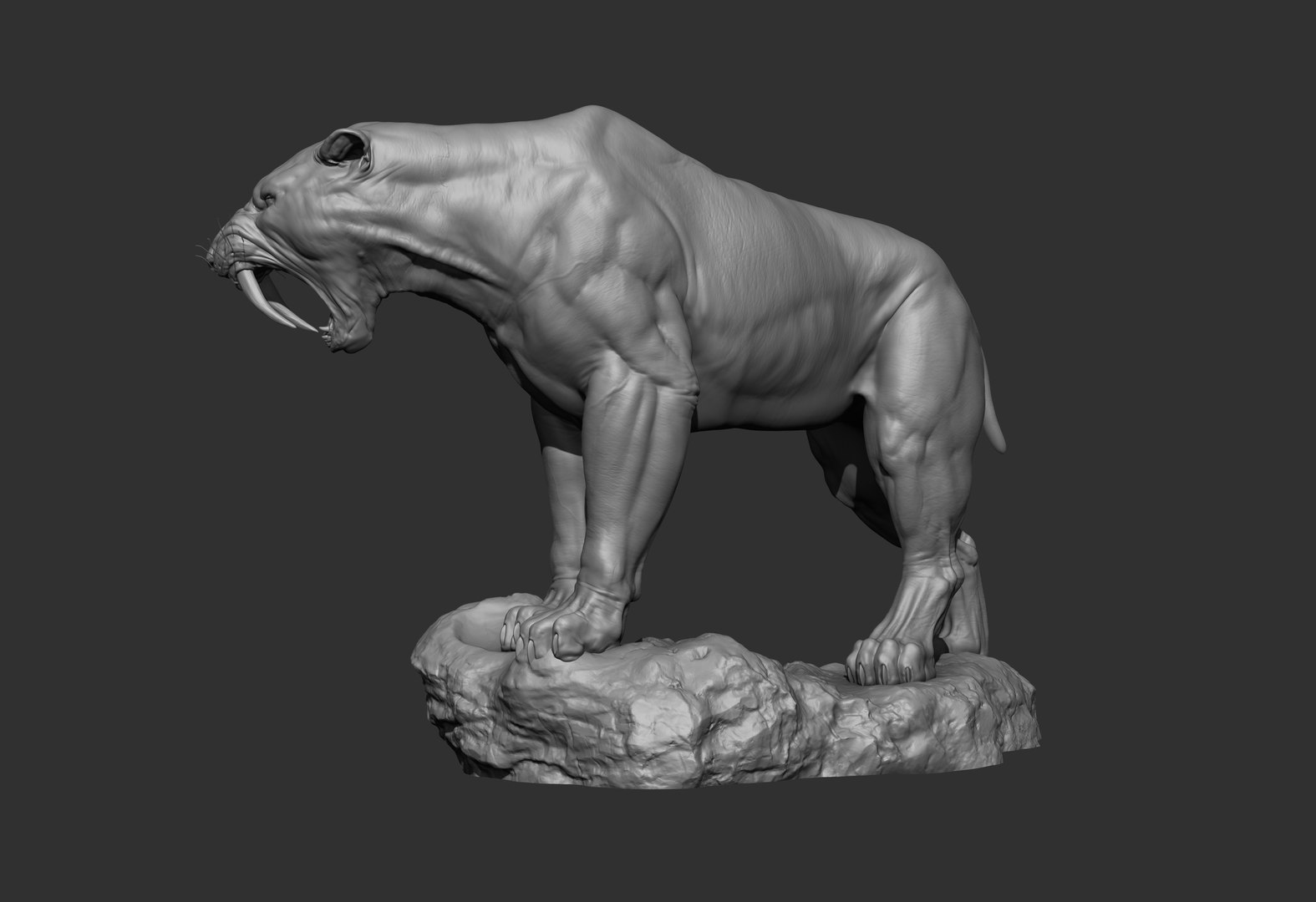 3D Sabertooth - No Presupported - TurboSquid 1854405