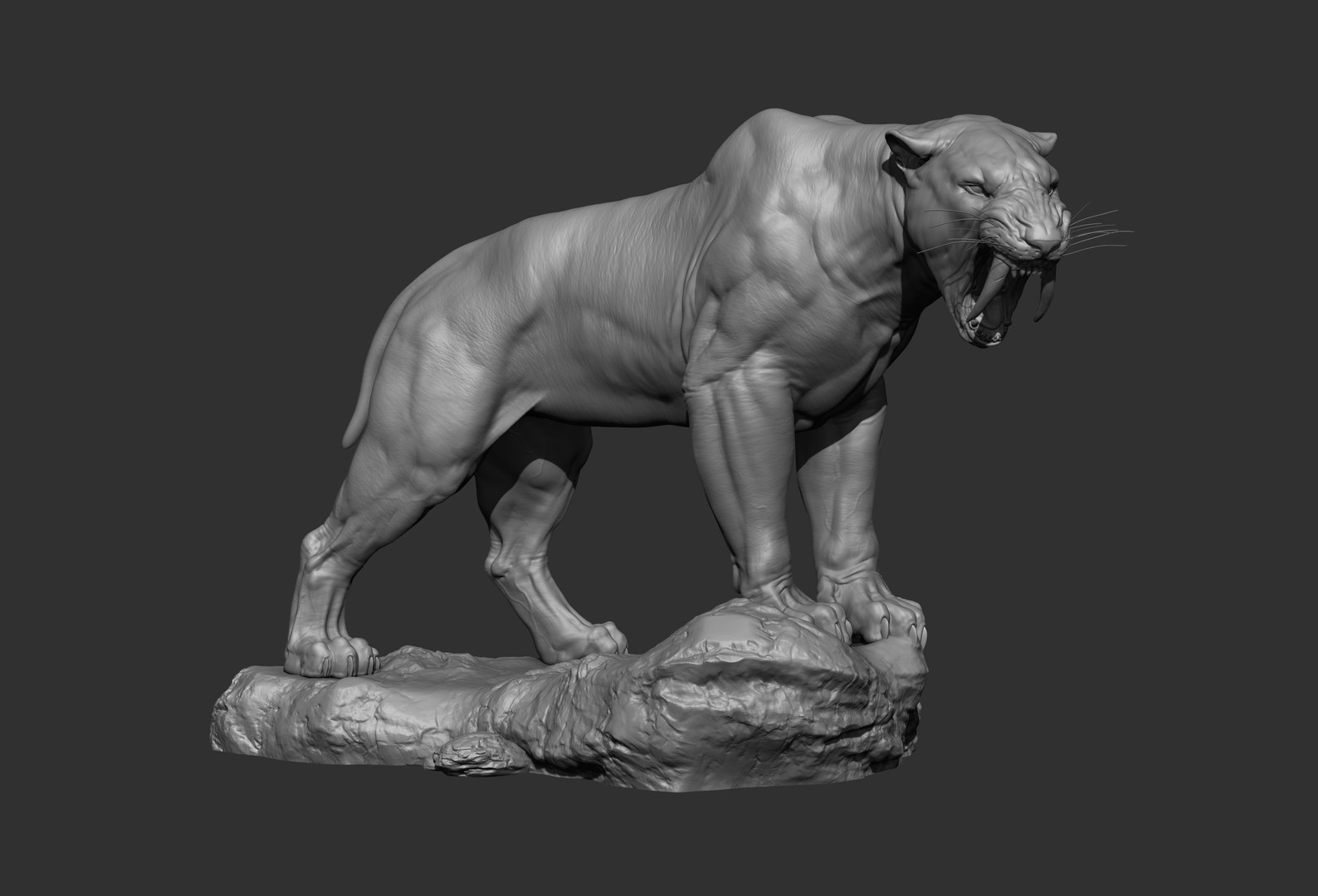 3D Sabertooth - No Presupported - TurboSquid 1854405