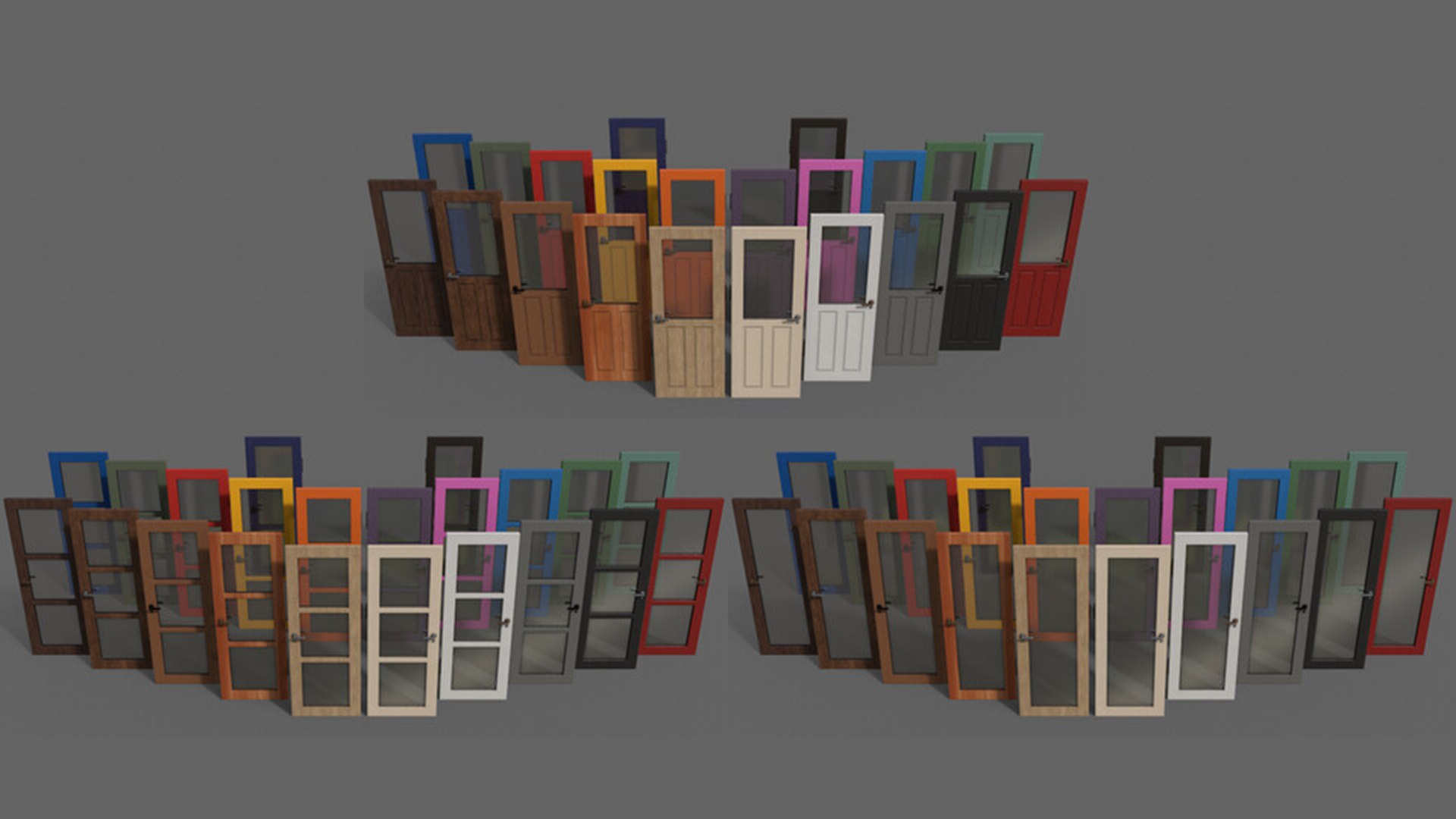PBR Doors Collection Model - TurboSquid 2043697