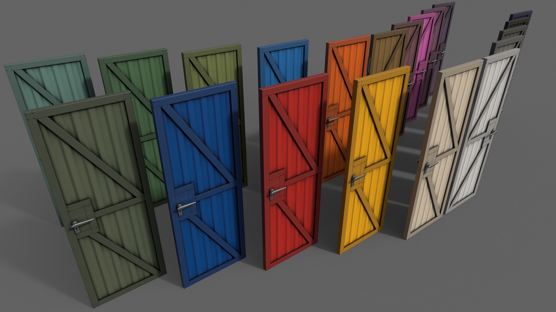PBR Doors Collection Model - TurboSquid 2043697