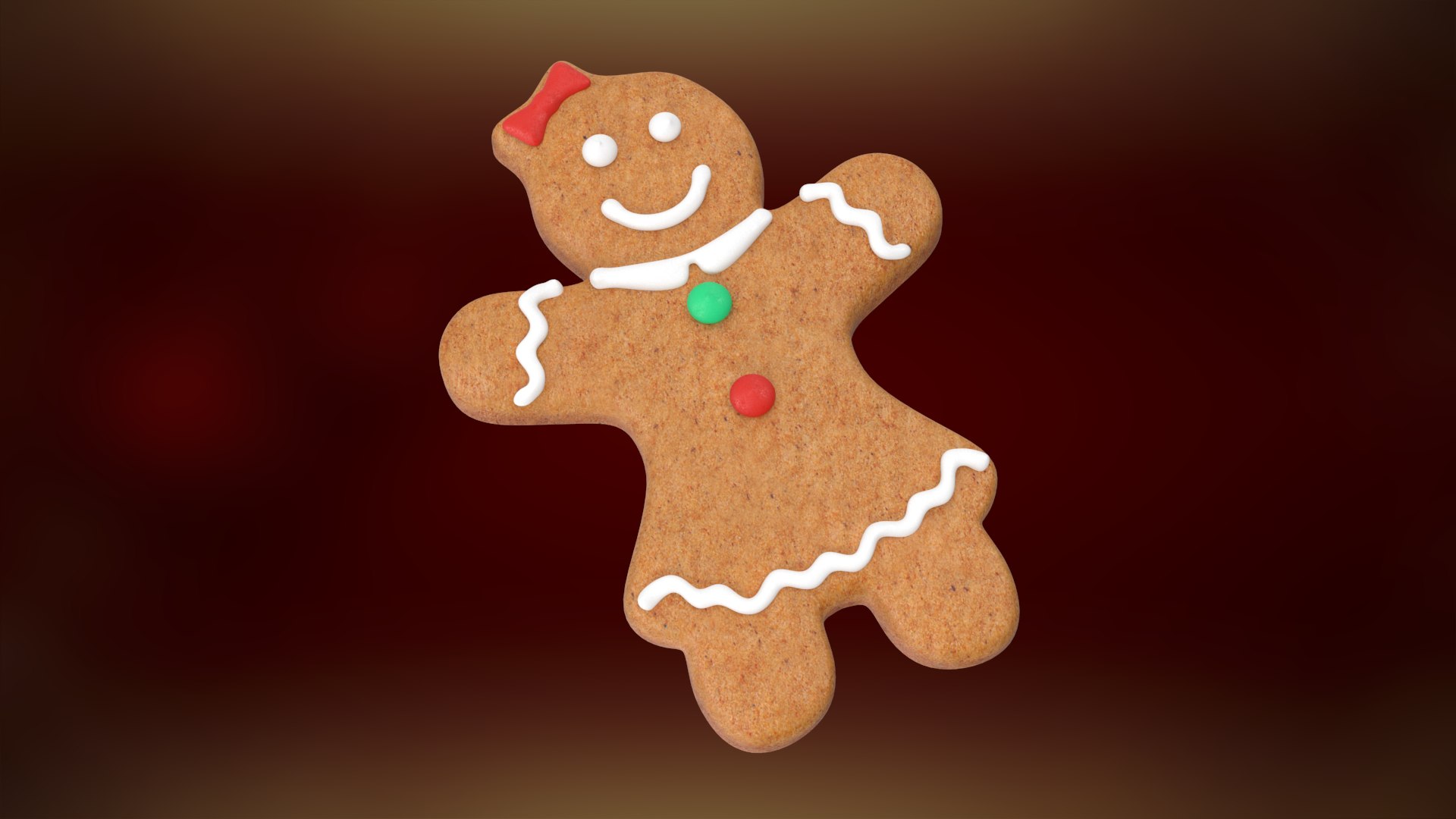 3D model christmas gingerbread woman - TurboSquid 1463710