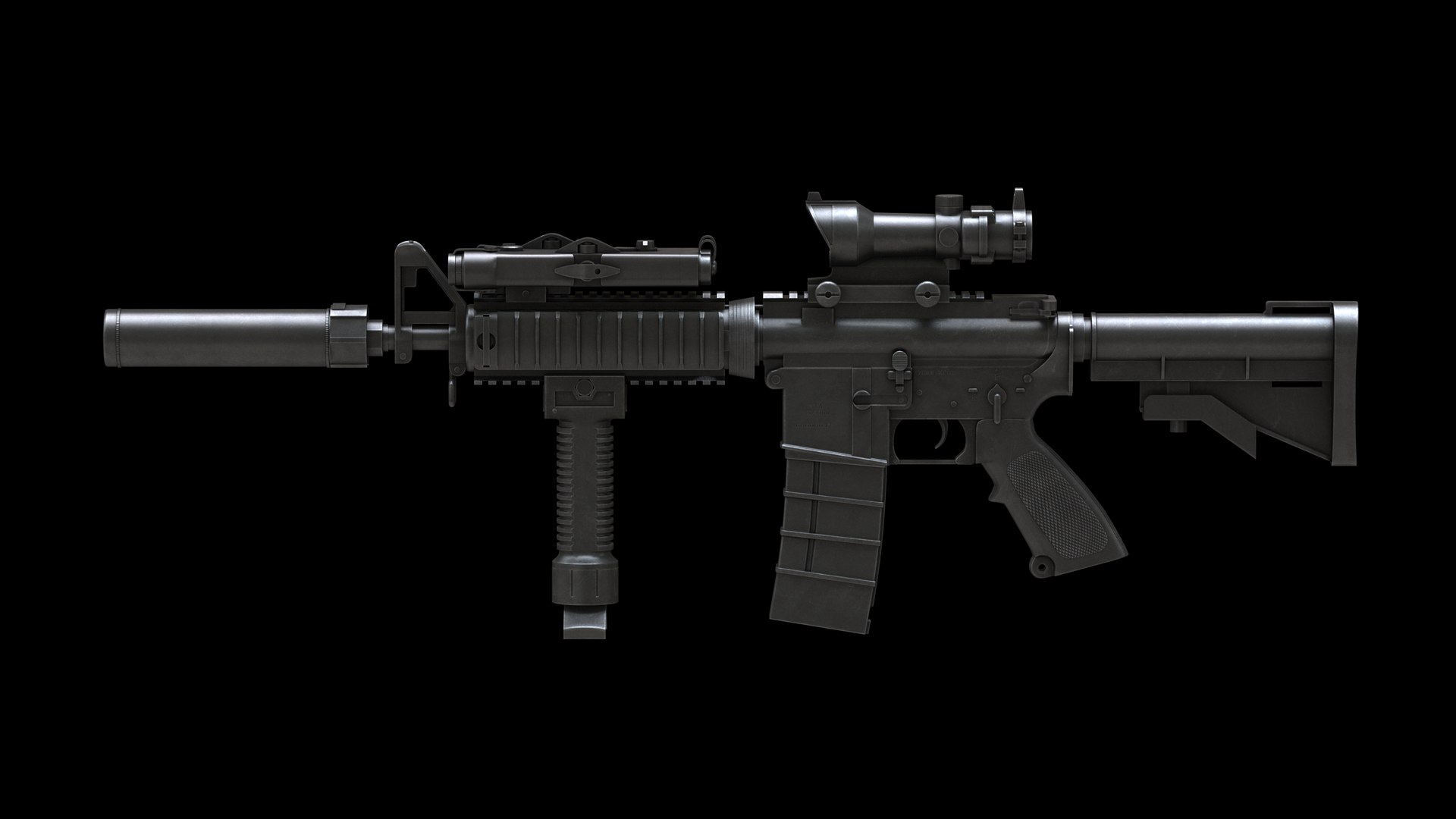 3D Colt Canada C8SFW Low Poly Model - TurboSquid 1800358