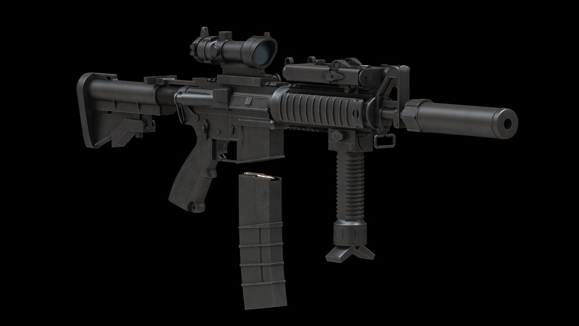 3D Colt Canada C8SFW Low Poly Model - TurboSquid 1800358