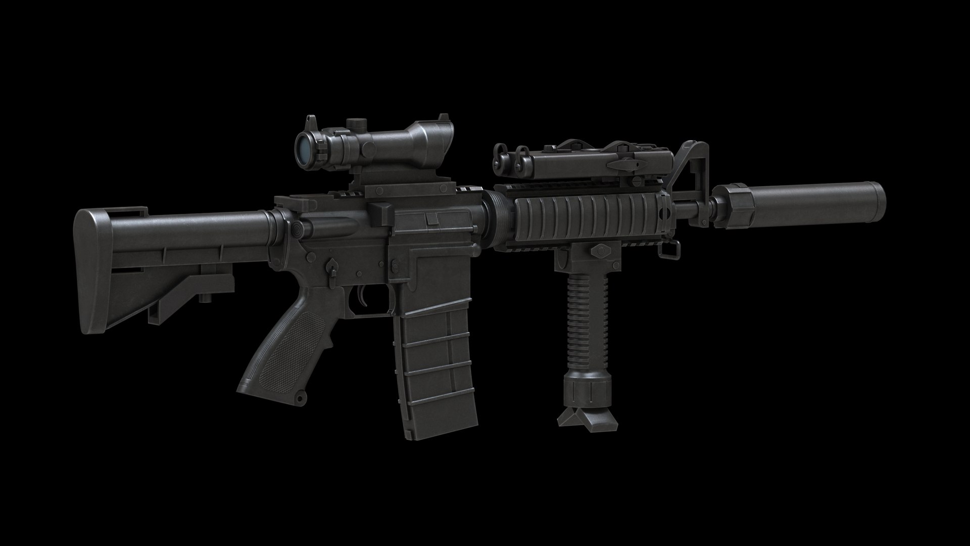 3D Colt Canada C8SFW Low Poly Model - TurboSquid 1800358