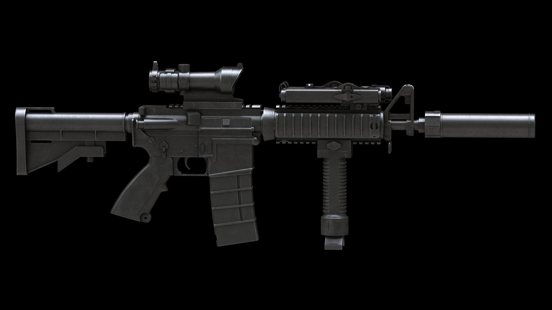 3D Colt Canada C8SFW Low Poly Model - TurboSquid 1800358