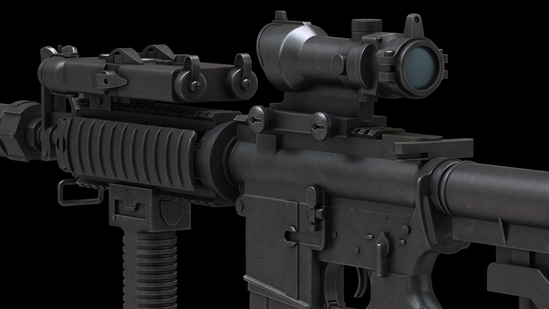 3D Colt Canada C8SFW Low Poly model - TurboSquid 1800358