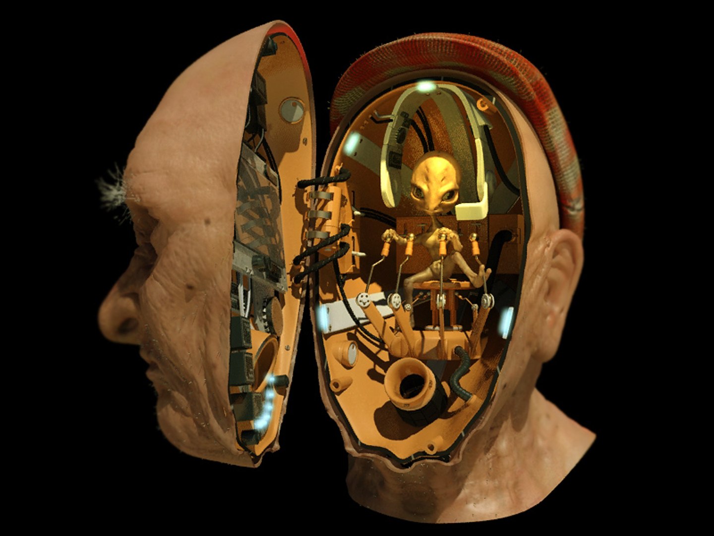 alien face men black max