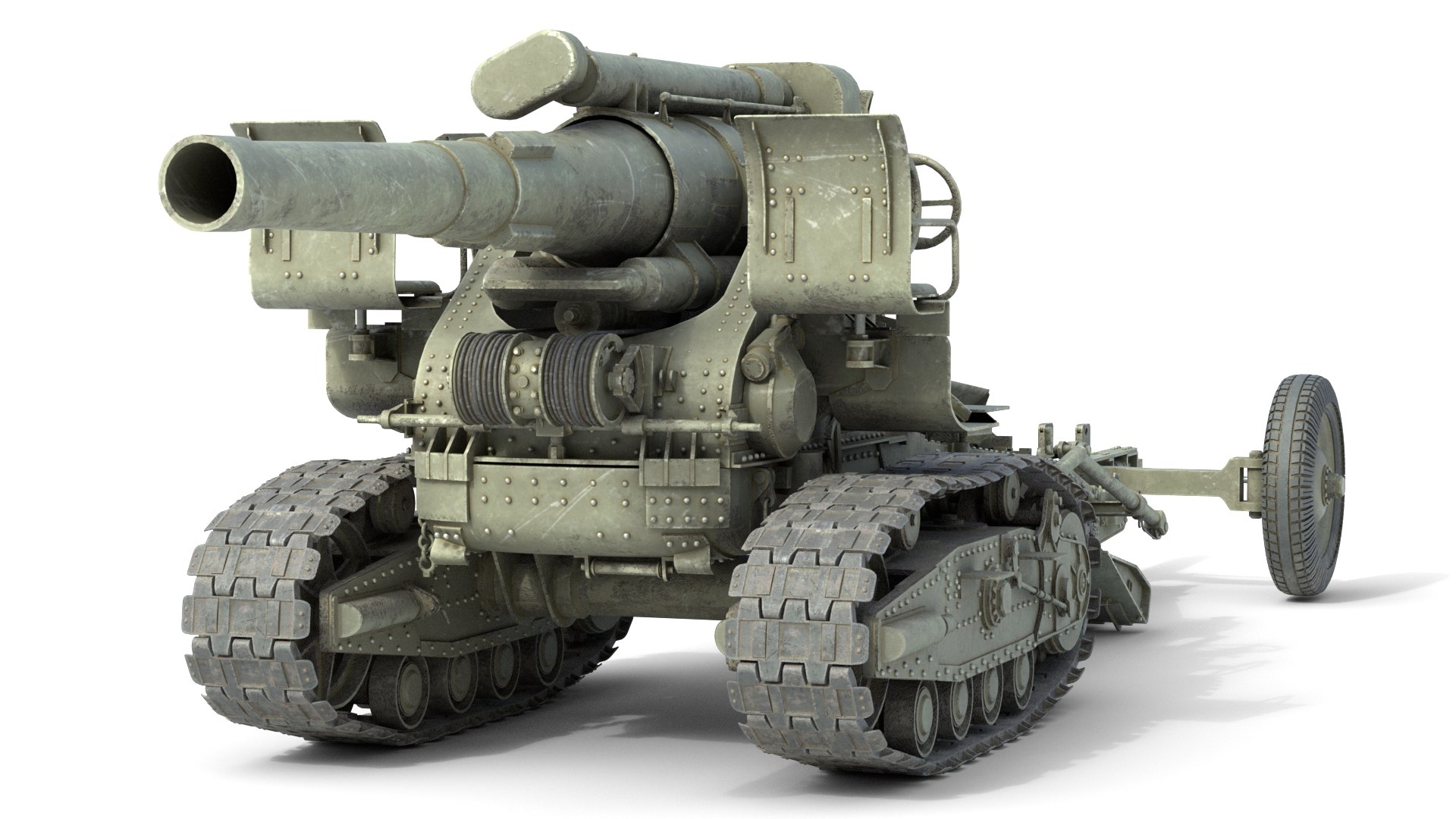 Russian B4 Howitzer 203mm M1931 3D Model - TurboSquid 2280583
