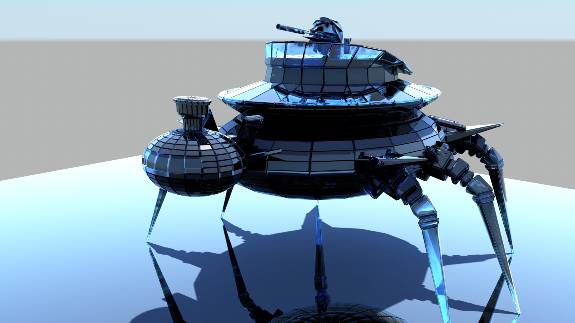 robot glass legs obj free