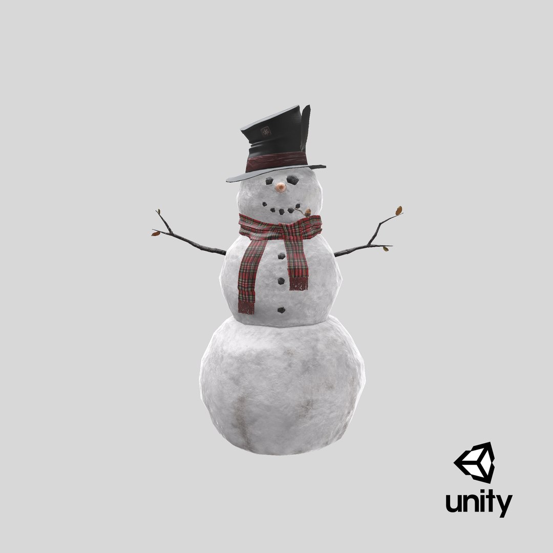 3D Snowman Pbr - TurboSquid 1244701