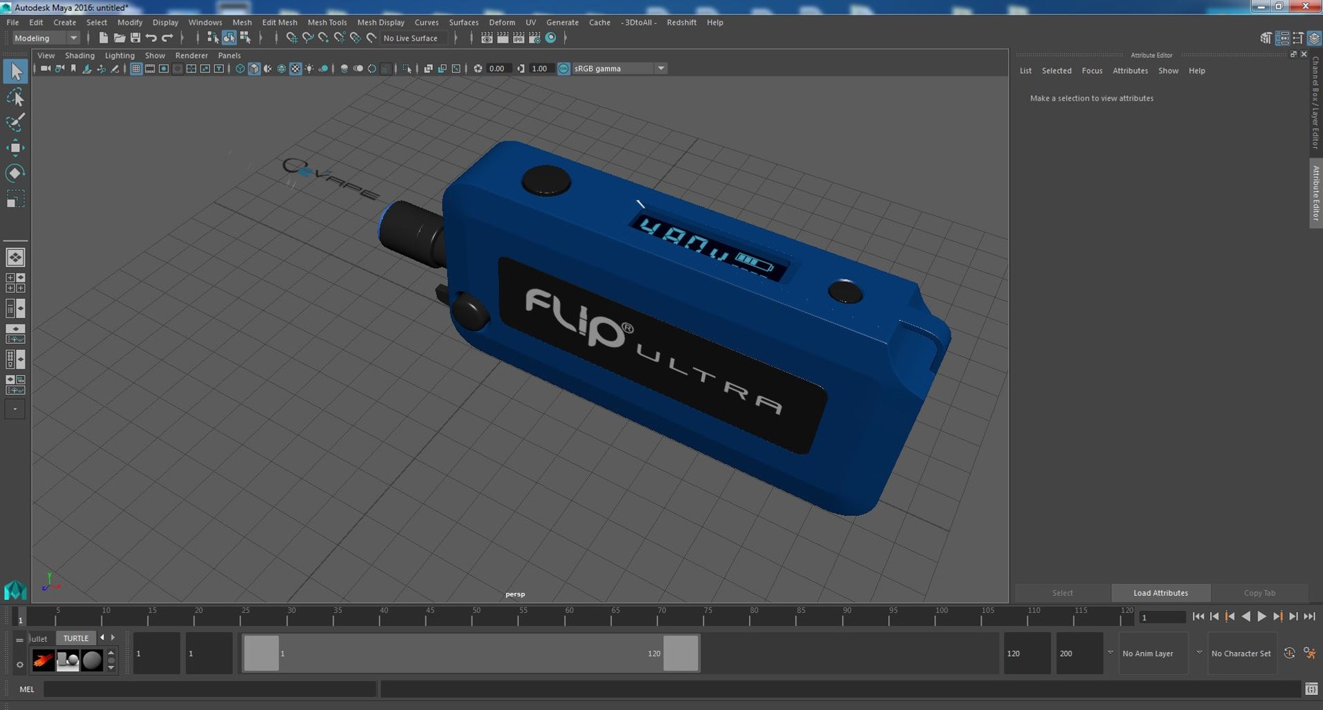 Vape Pen O2VAPE Flip Ultra Unfolded Blue Model - TurboSquid 2190553