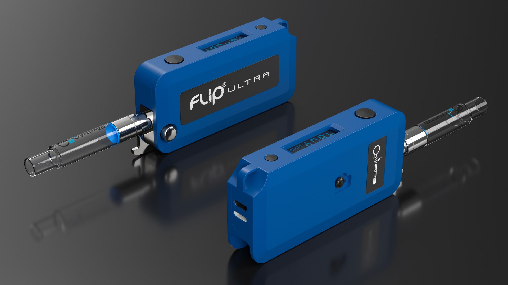 Vape Pen O2VAPE Flip Ultra Unfolded Blue Model - TurboSquid 2190553