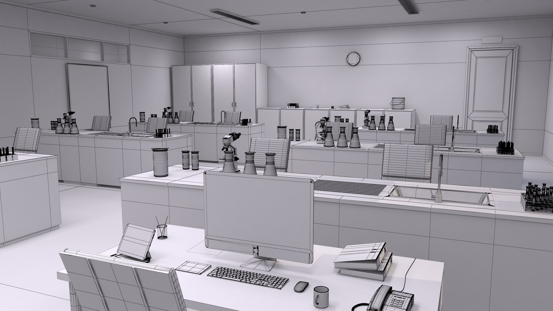 School Laboratory Interior Model - TurboSquid 1836283