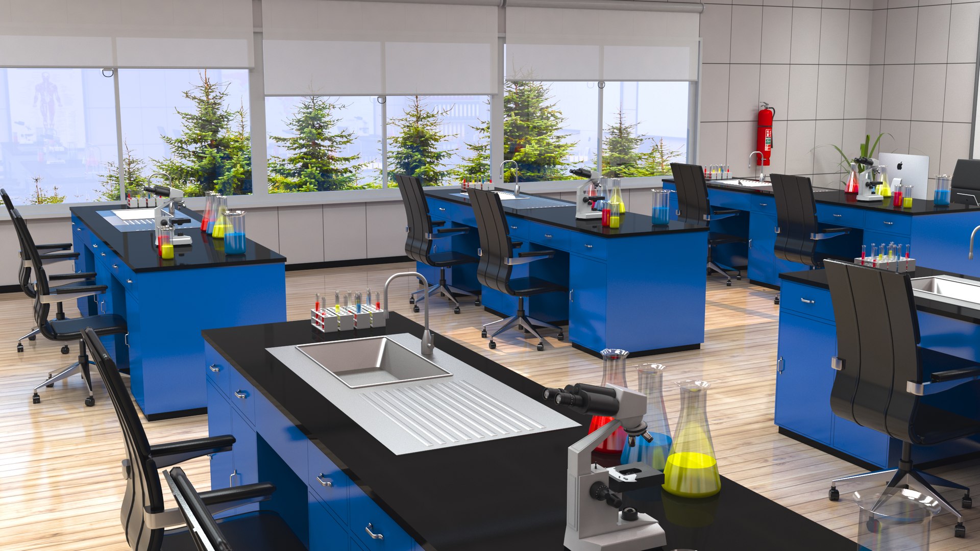 School Laboratory Interior Model - TurboSquid 1836283