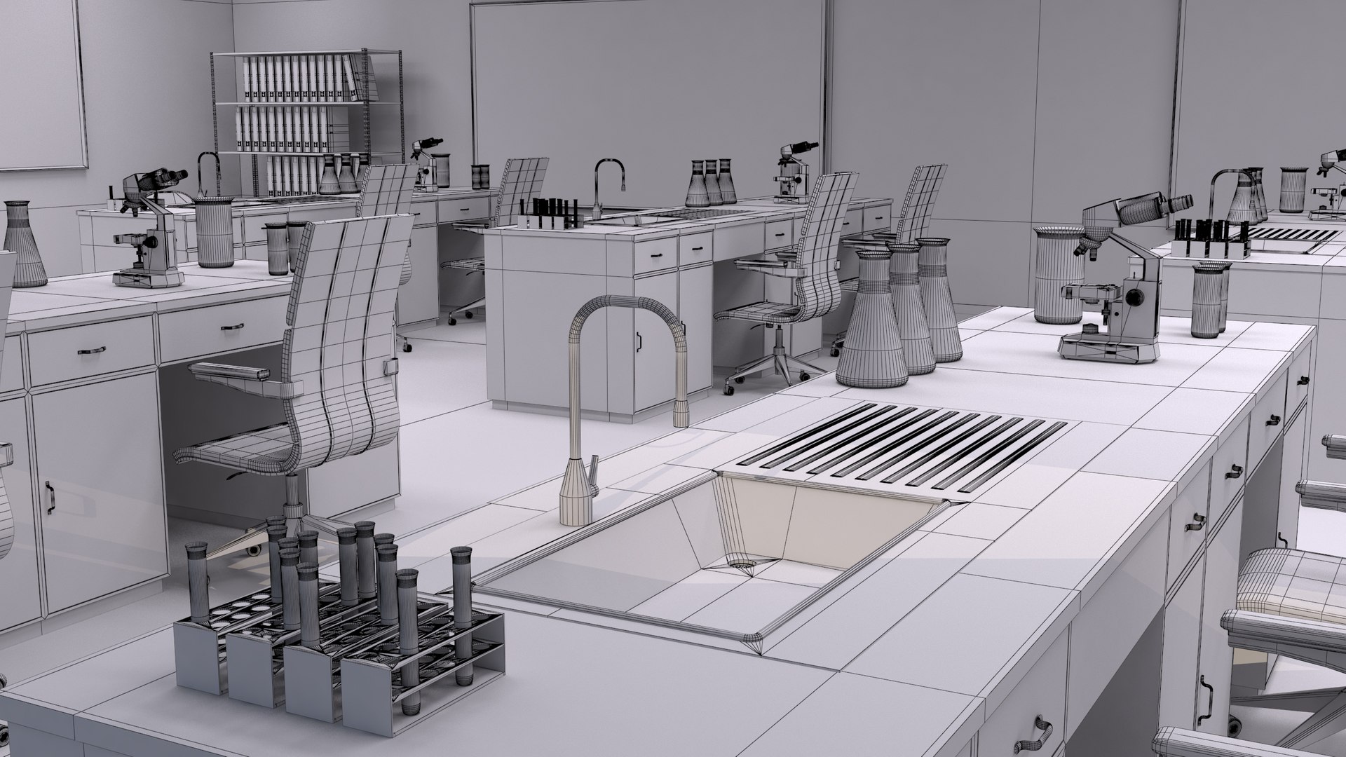 School Laboratory Interior Model - TurboSquid 1836283