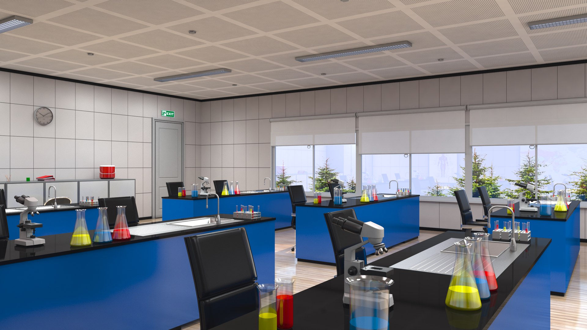 School Laboratory Interior Model - TurboSquid 1836283