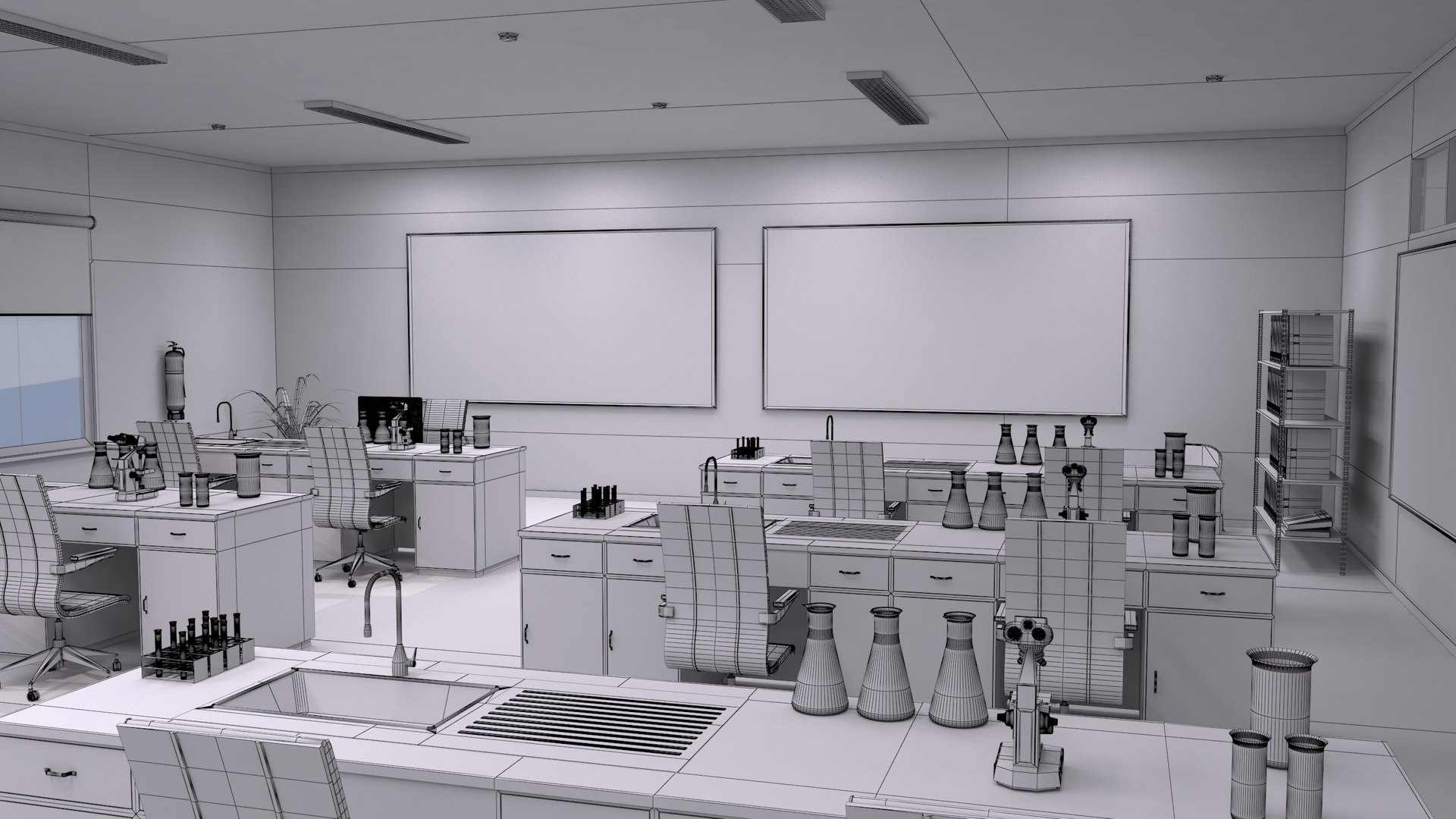 School Laboratory Interior Model - TurboSquid 1836283