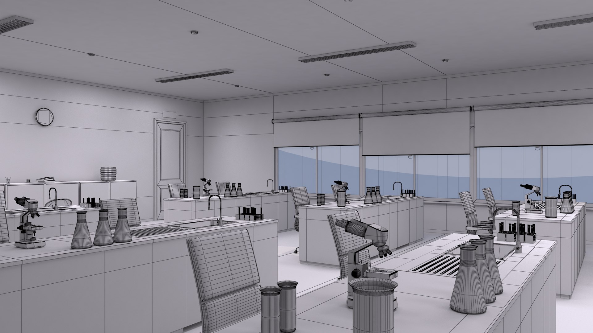 School Laboratory Interior Model - TurboSquid 1836283