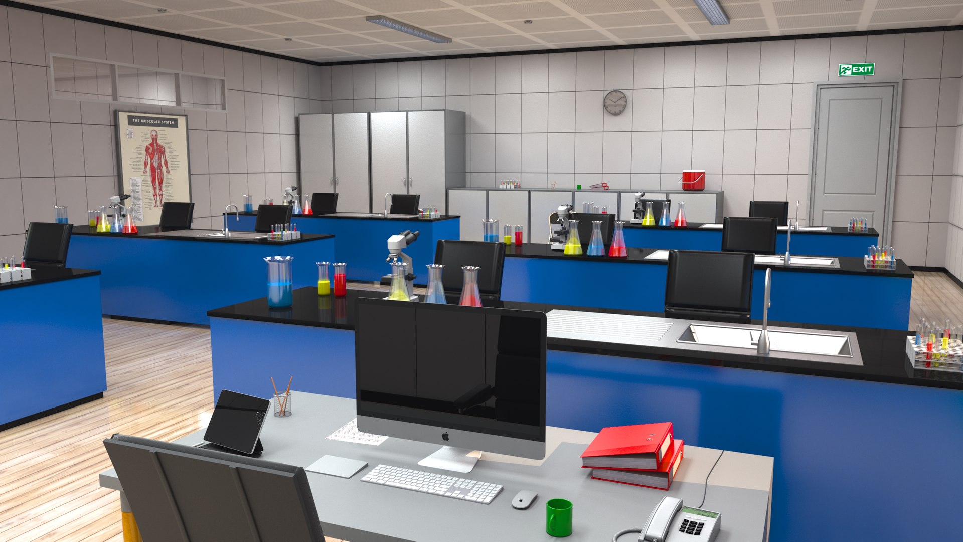 School Laboratory Interior Model - TurboSquid 1836283