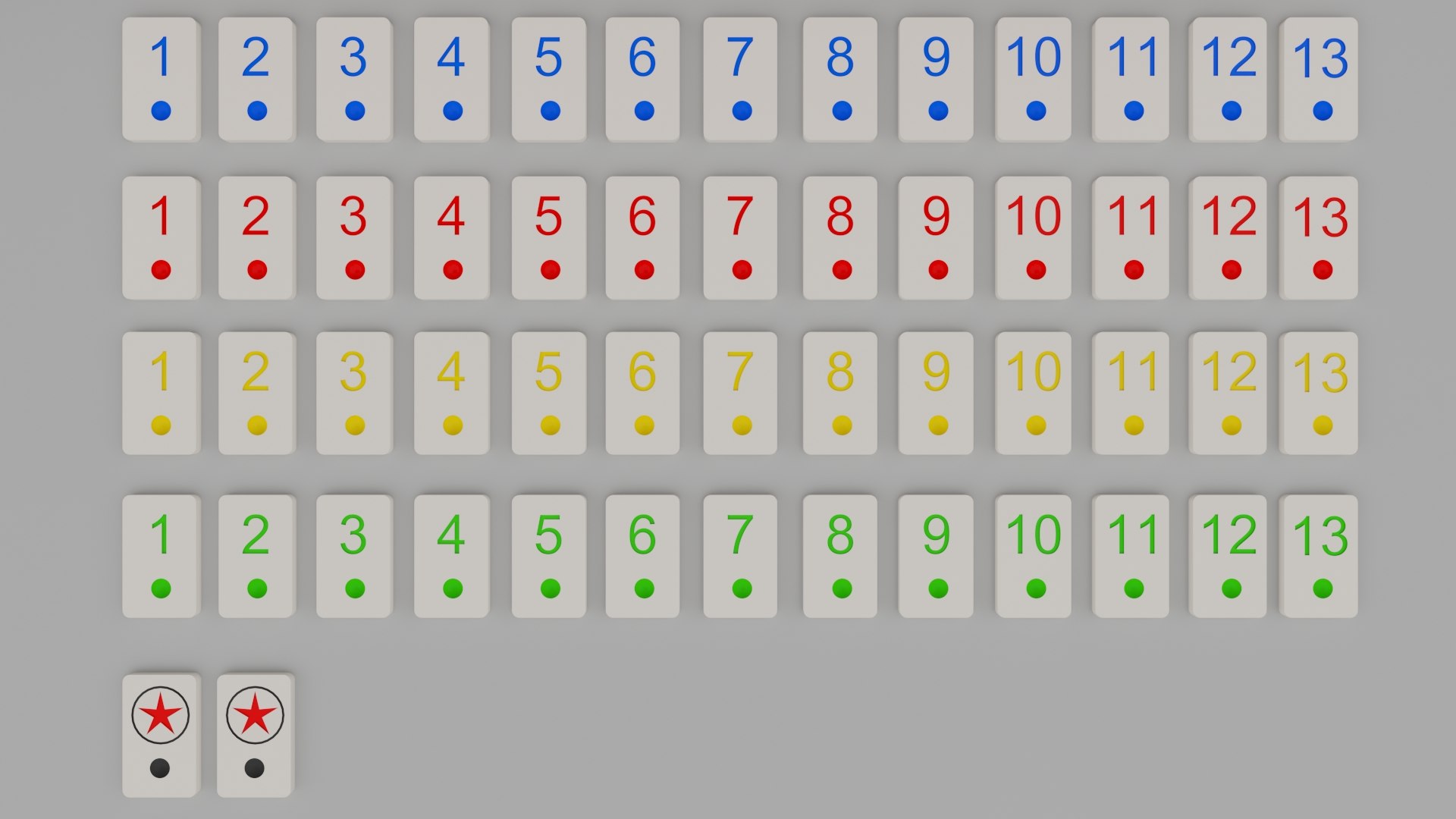 Okey Table Set 3D Model - TurboSquid 1811843