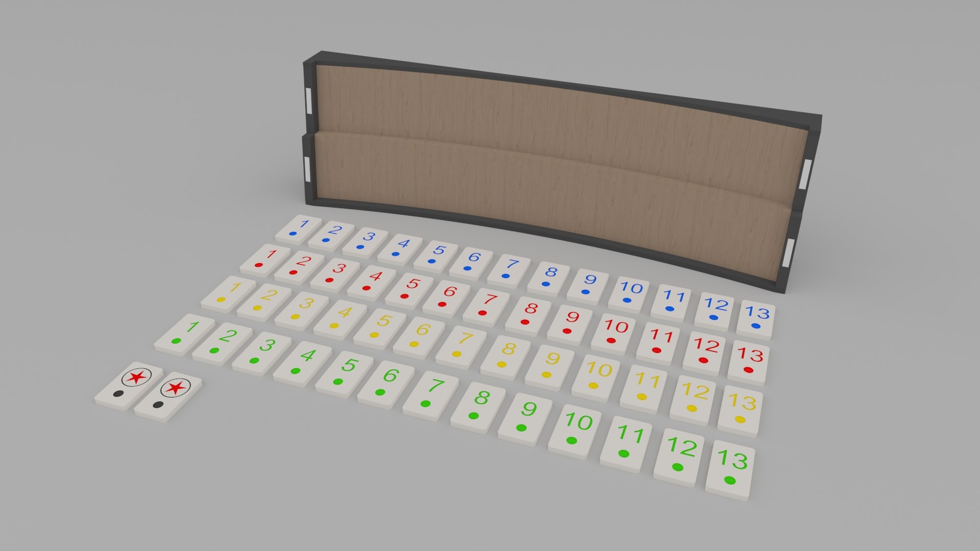 Okey Table Set 3D Model - TurboSquid 1811843