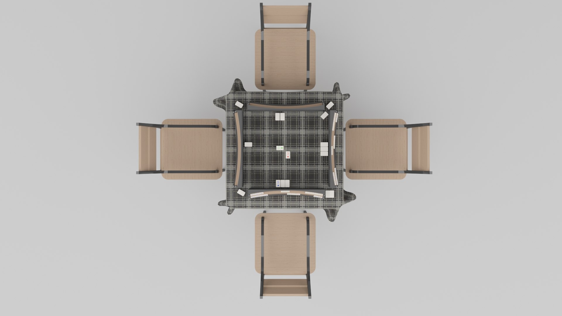 Okey Table Set 3D Model - TurboSquid 1811843