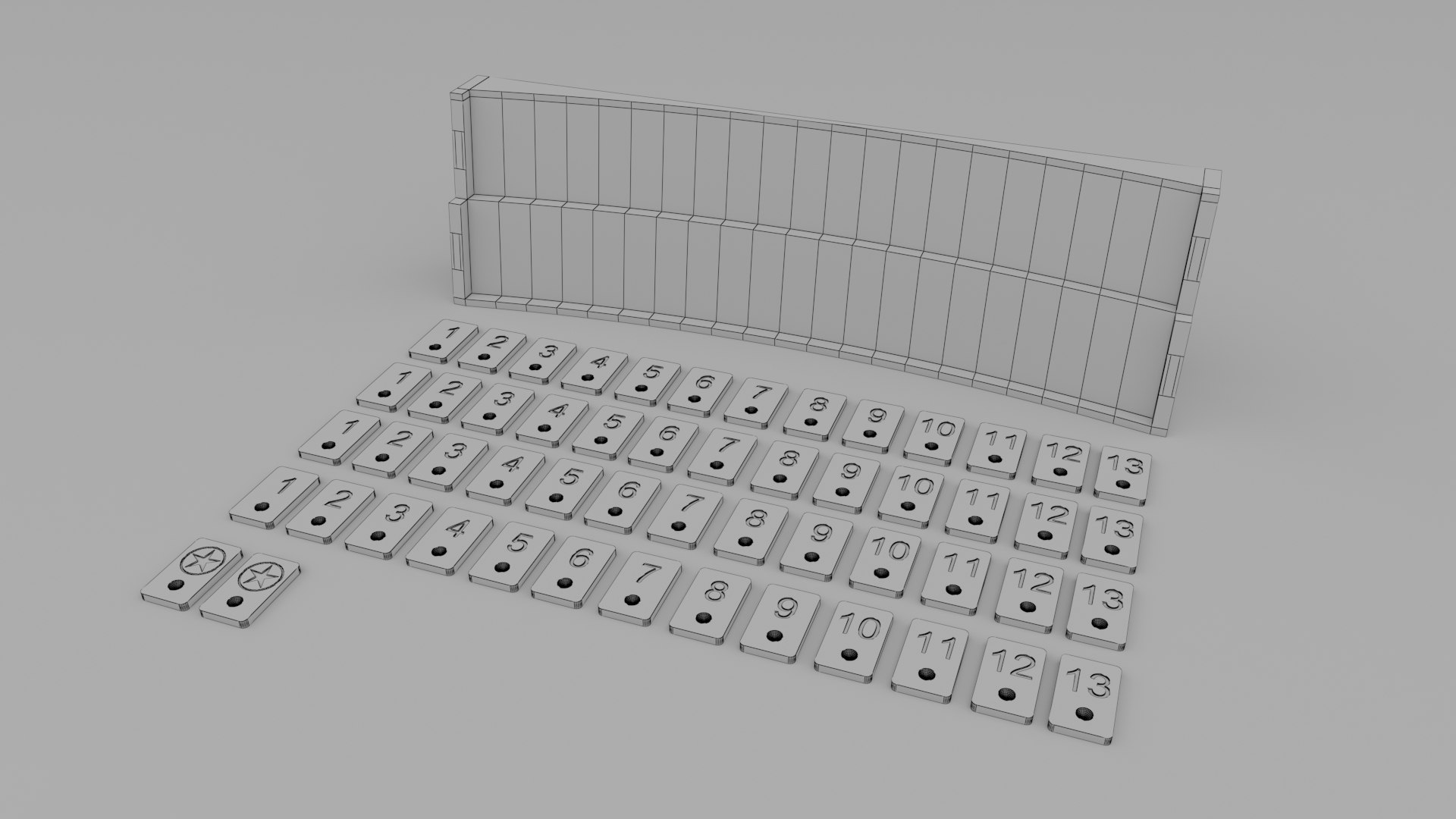 Okey Table Set 3D Model - TurboSquid 1811843