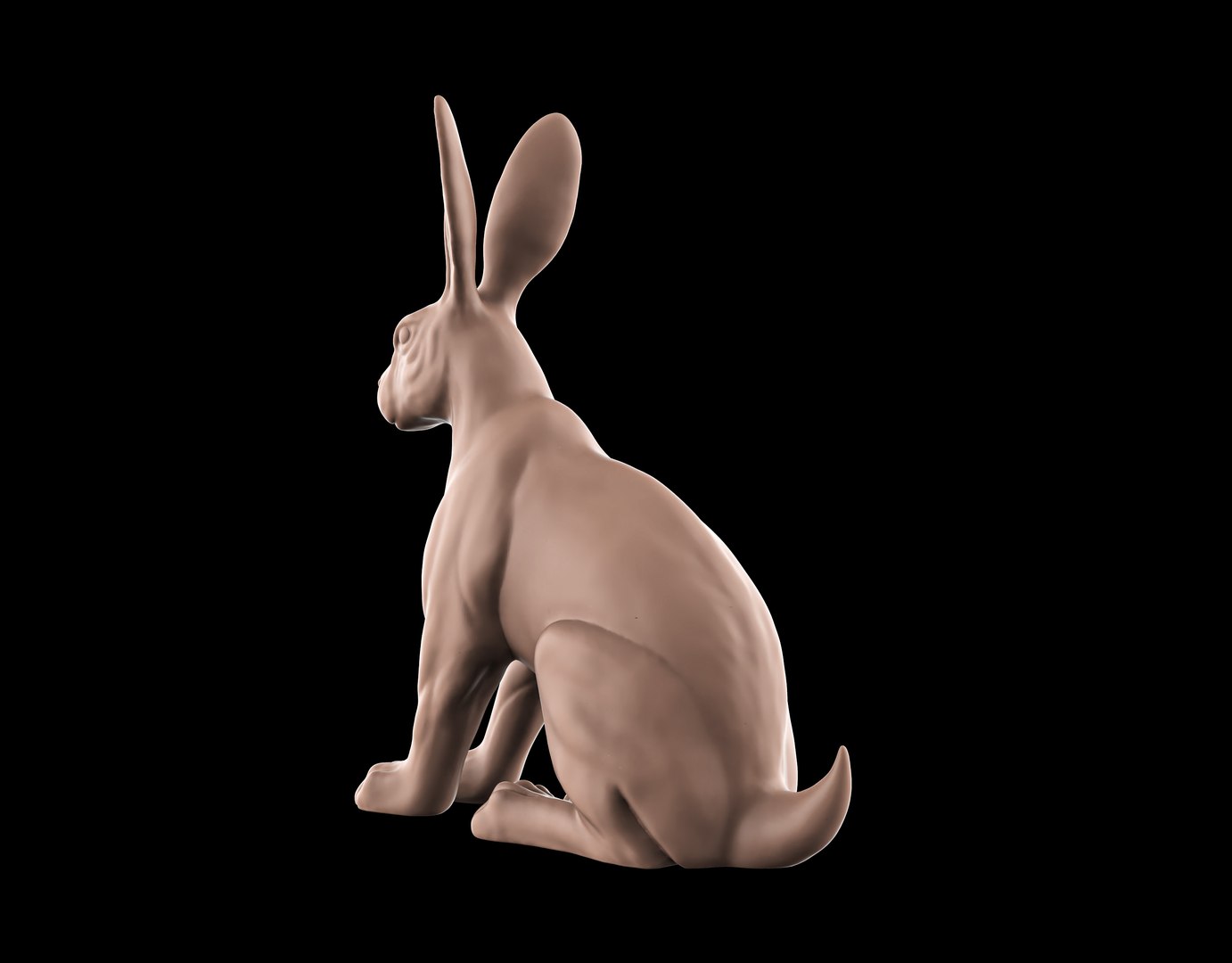 Rabbit Sitting 3d Print Model Model - TurboSquid 2312111