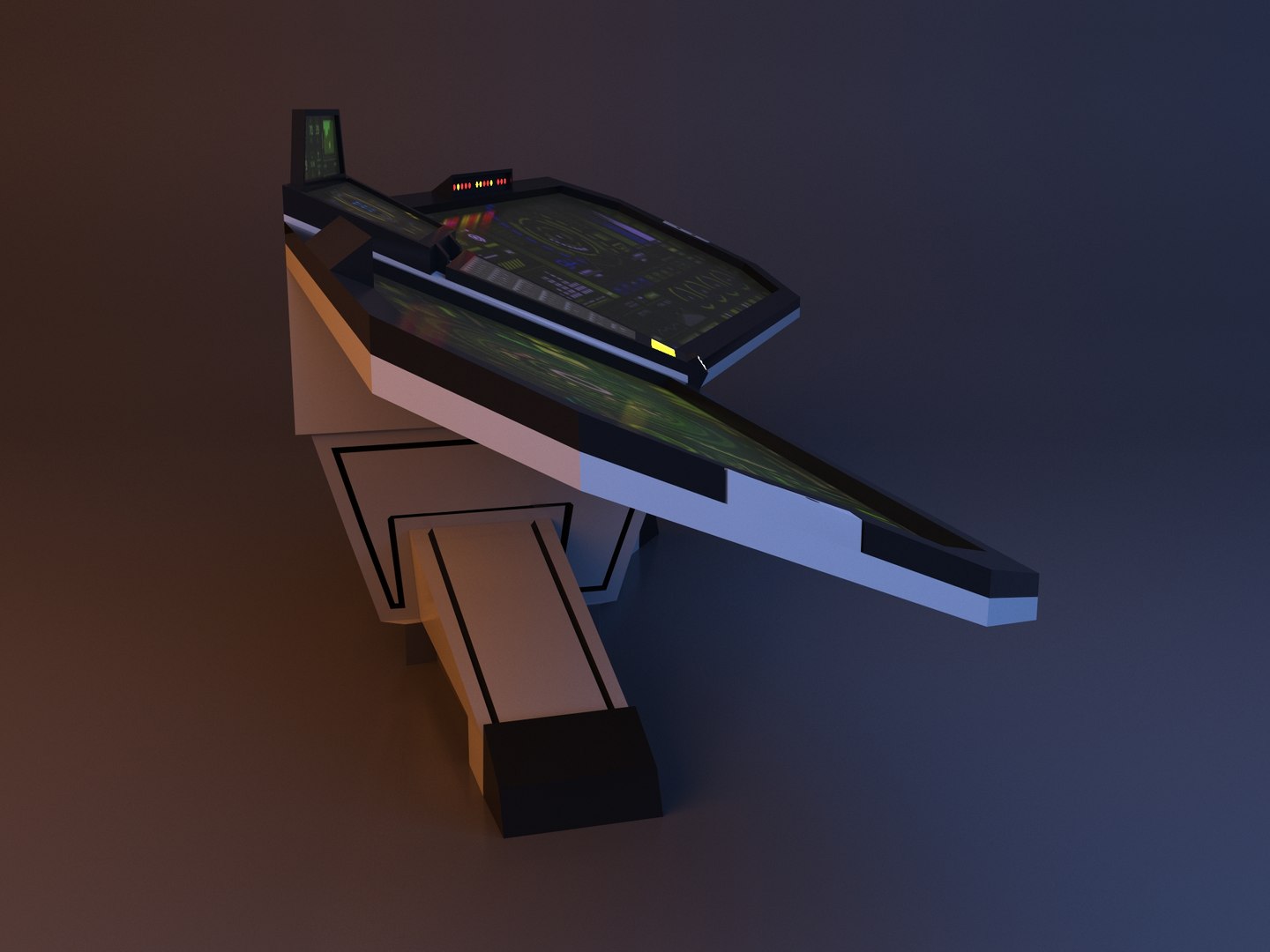 Cyber Futuristic Console - Control Desk 3D Model - TurboSquid 1933622