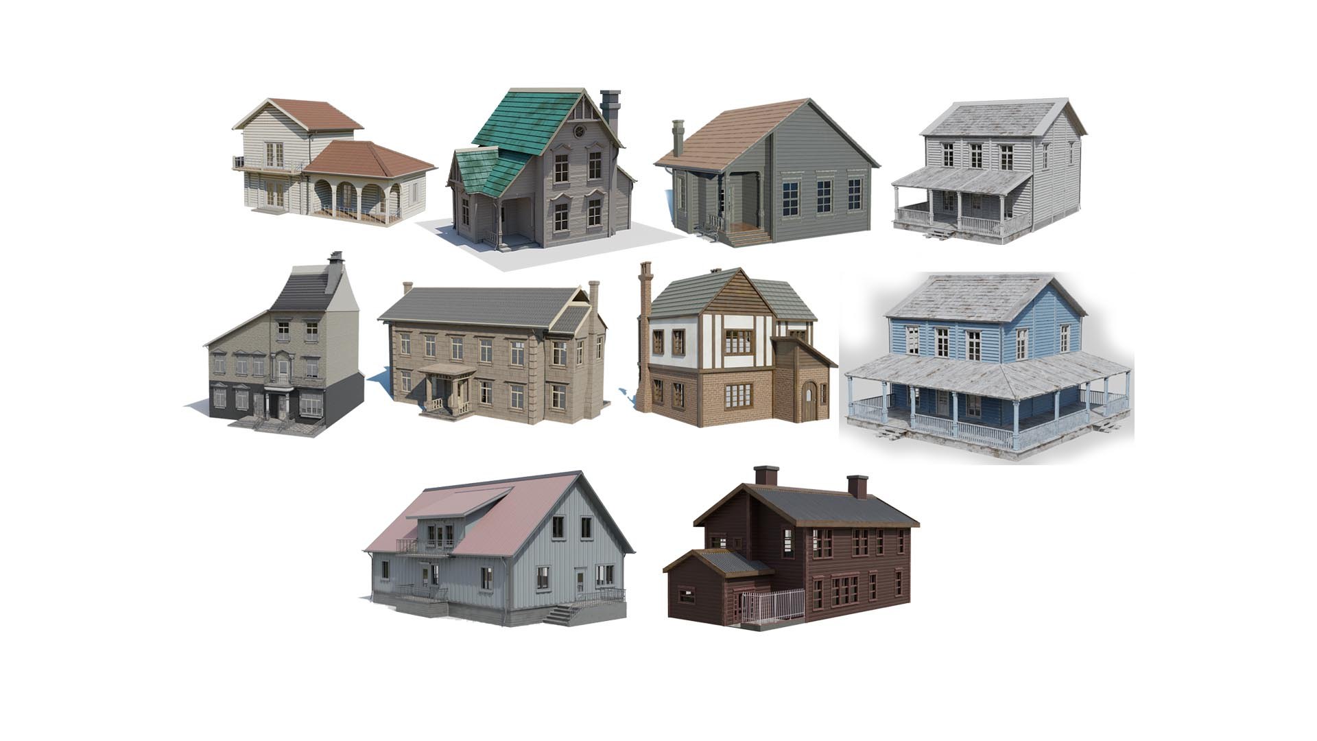 Village House Pack 3D Model - TurboSquid 2042055