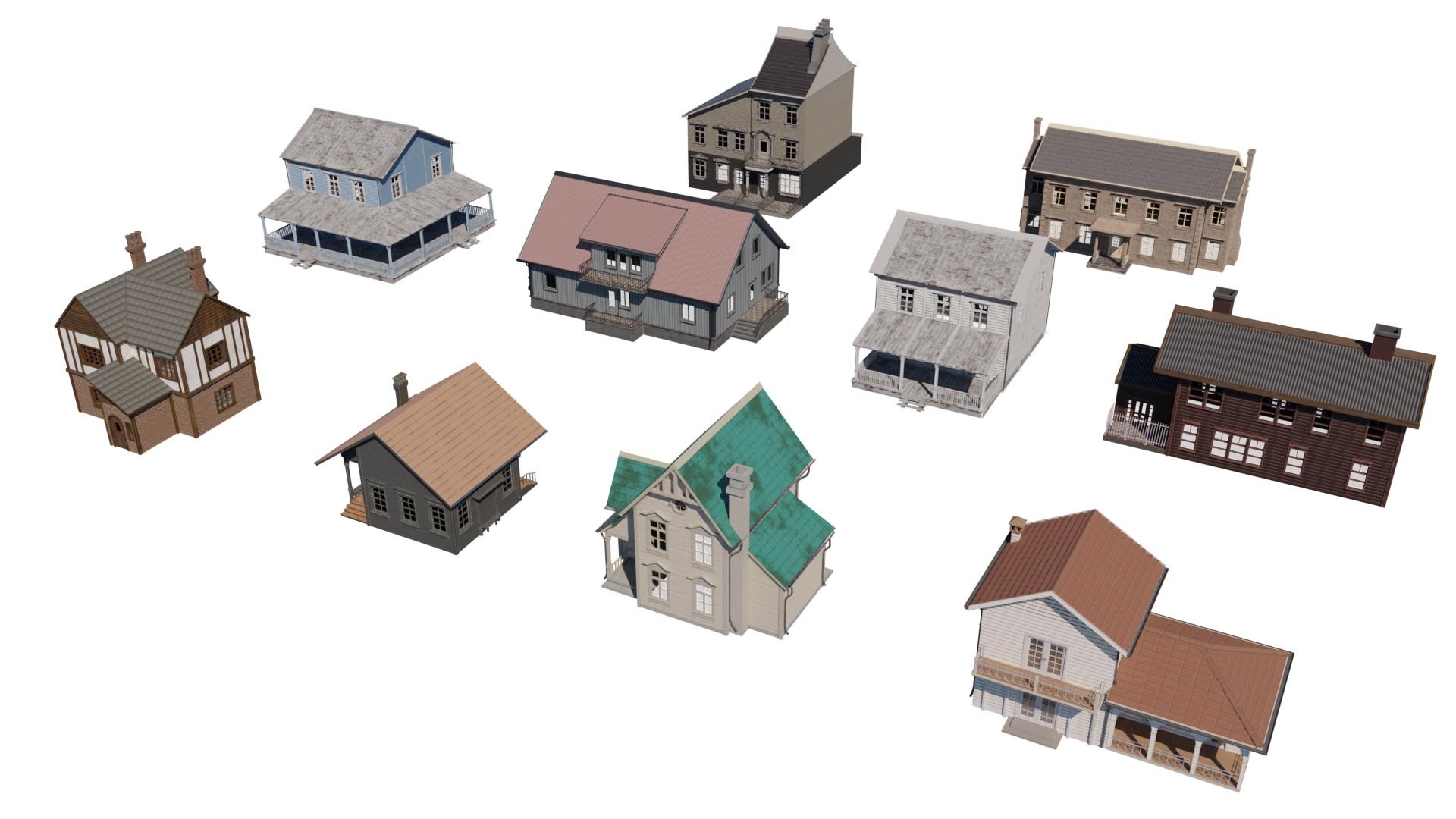 Village House Pack 3D Model - TurboSquid 2042055