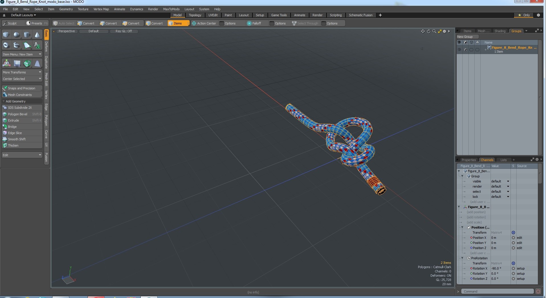 Figure 8 Bend Rope 3D Model - TurboSquid 1650706
