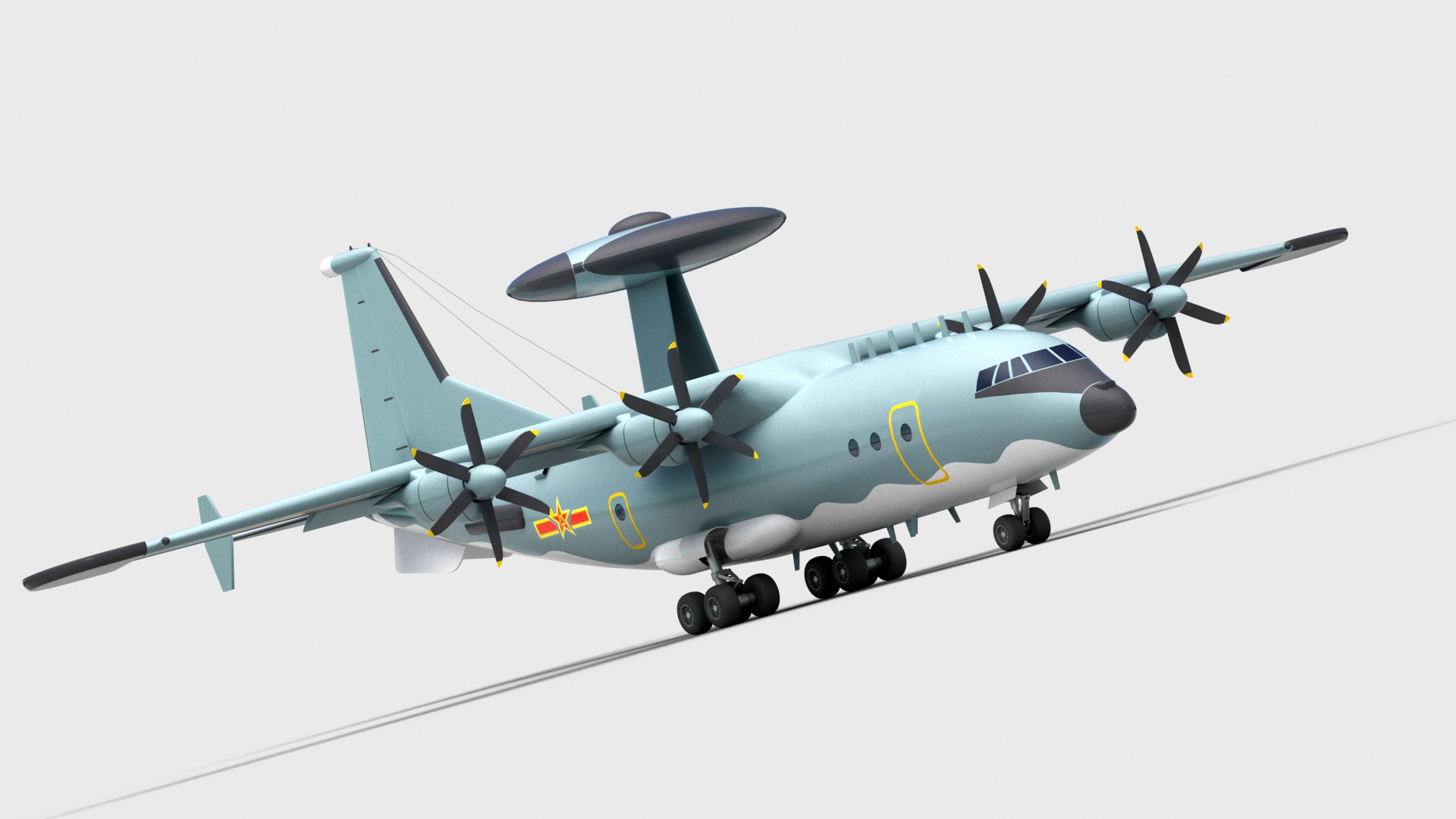 3D KJ-500 AWACS Model - TurboSquid 2205213