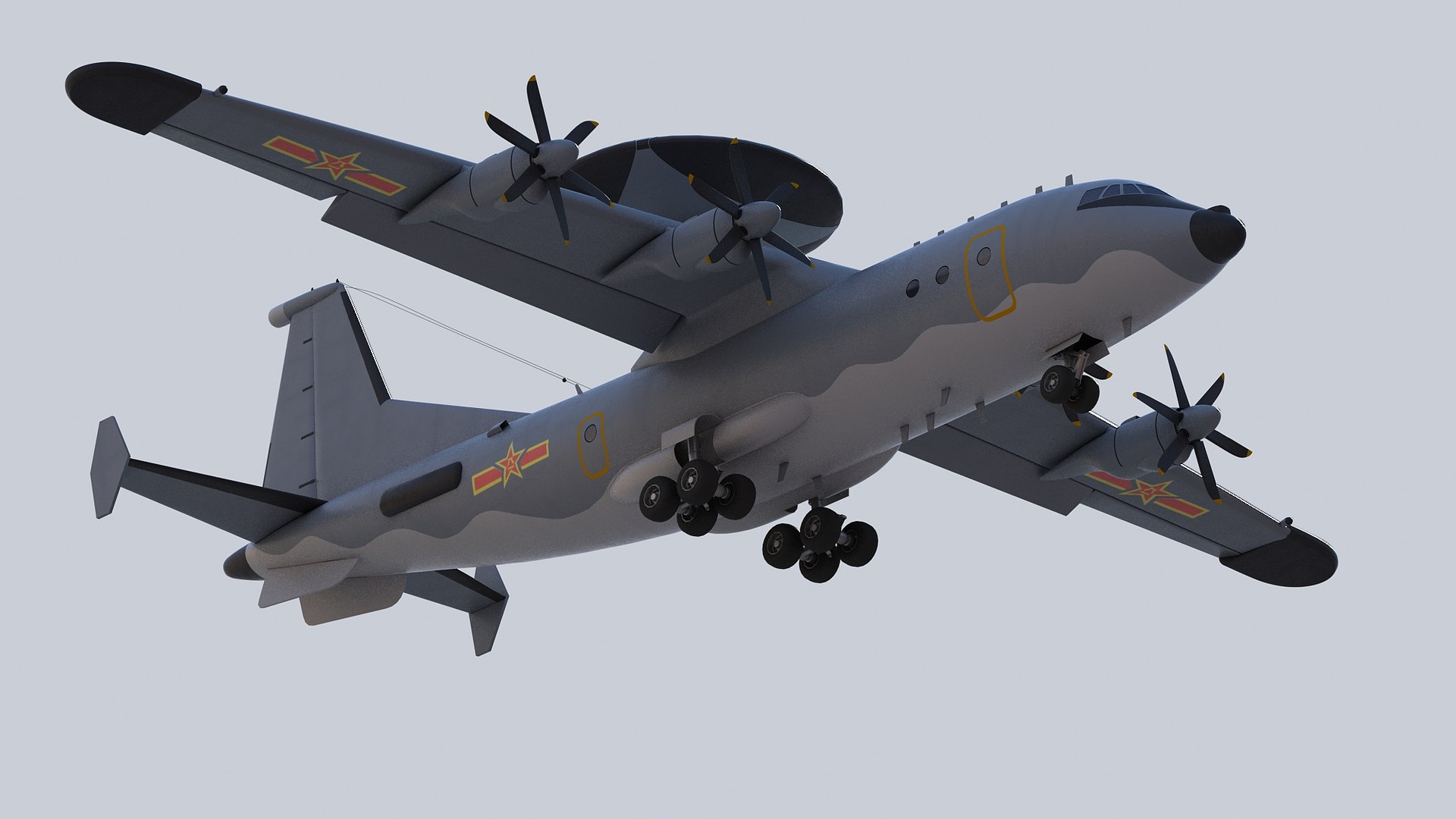 3D KJ-500 AWACS Model - TurboSquid 2205213