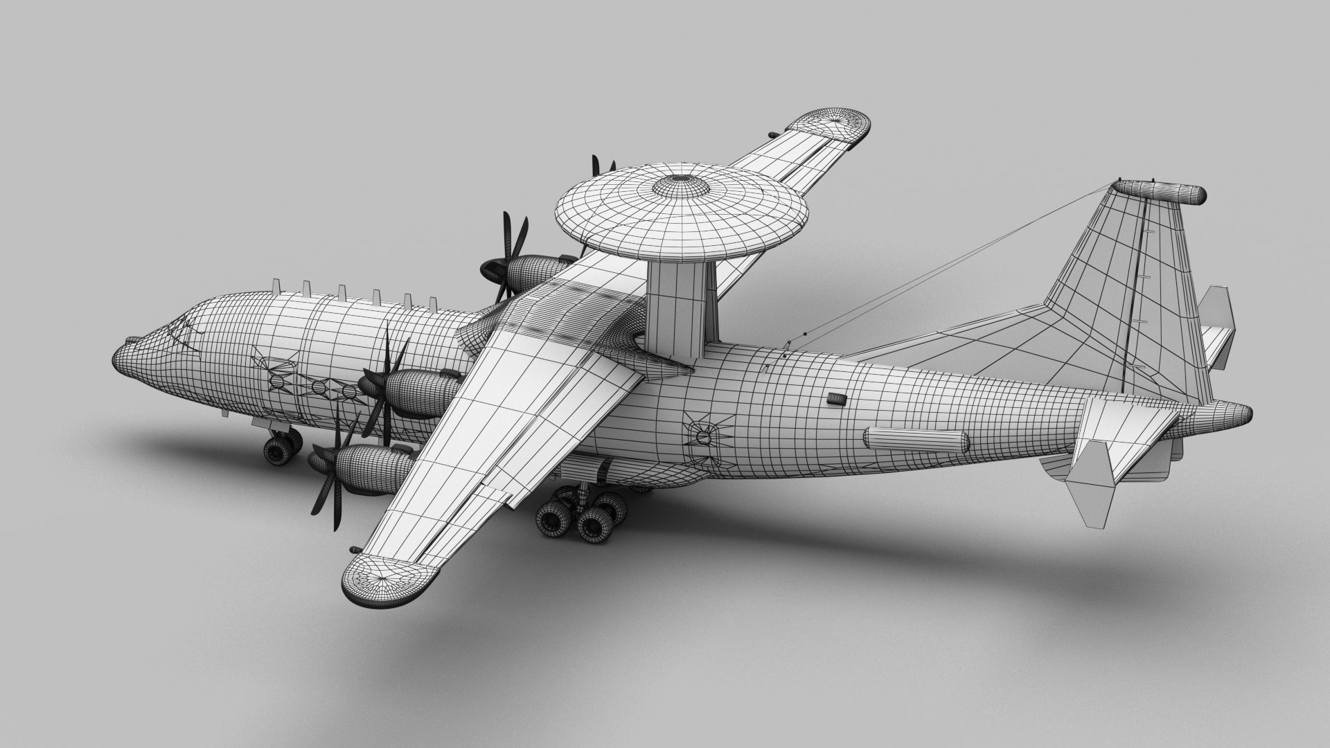 3D KJ-500 AWACS Model - TurboSquid 2205213
