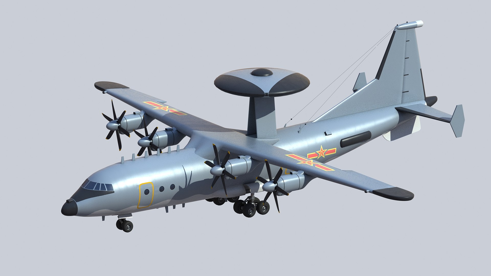 3D KJ-500 AWACS Model - TurboSquid 2205213