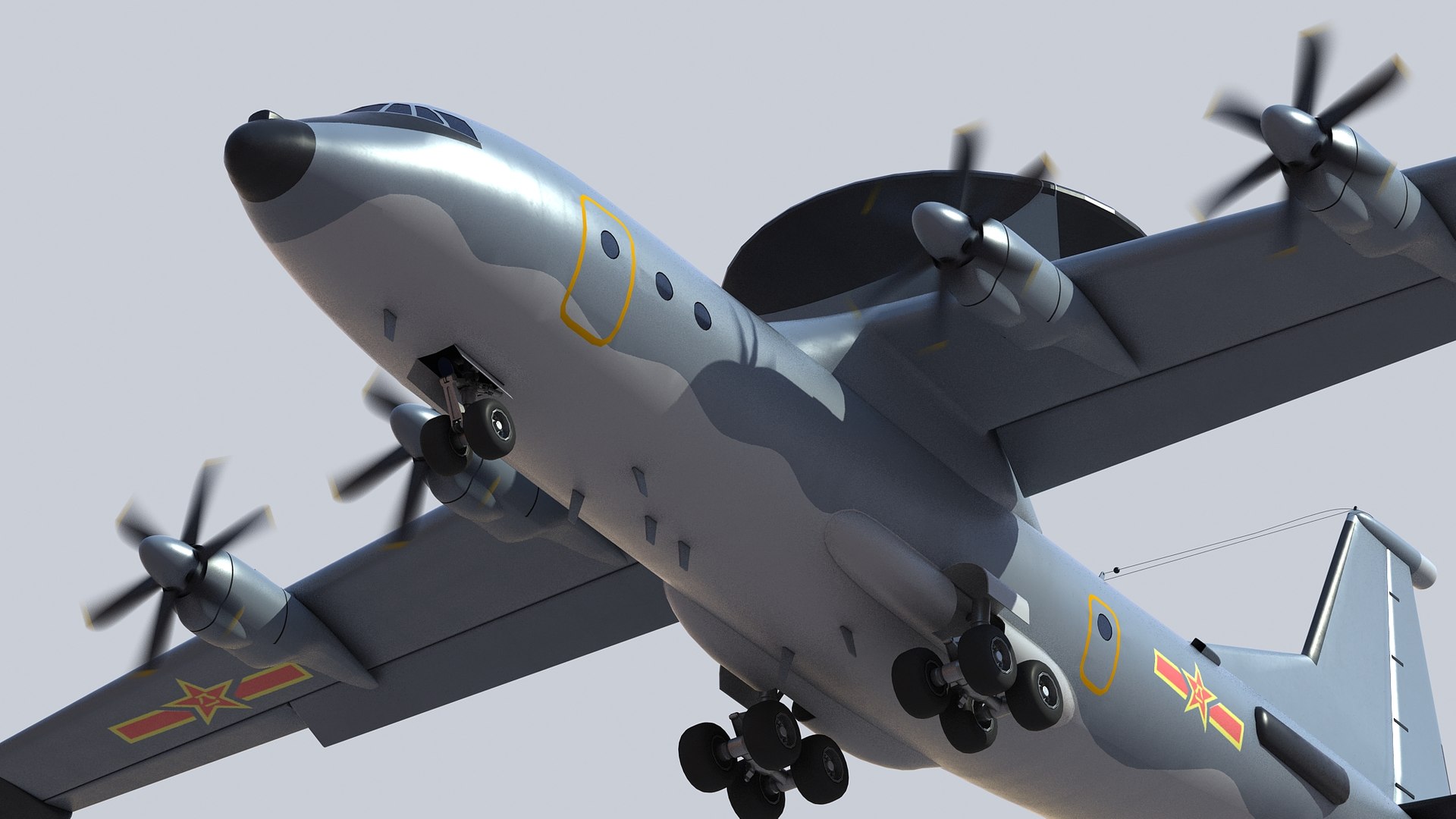 3D KJ-500 AWACS Model - TurboSquid 2205213