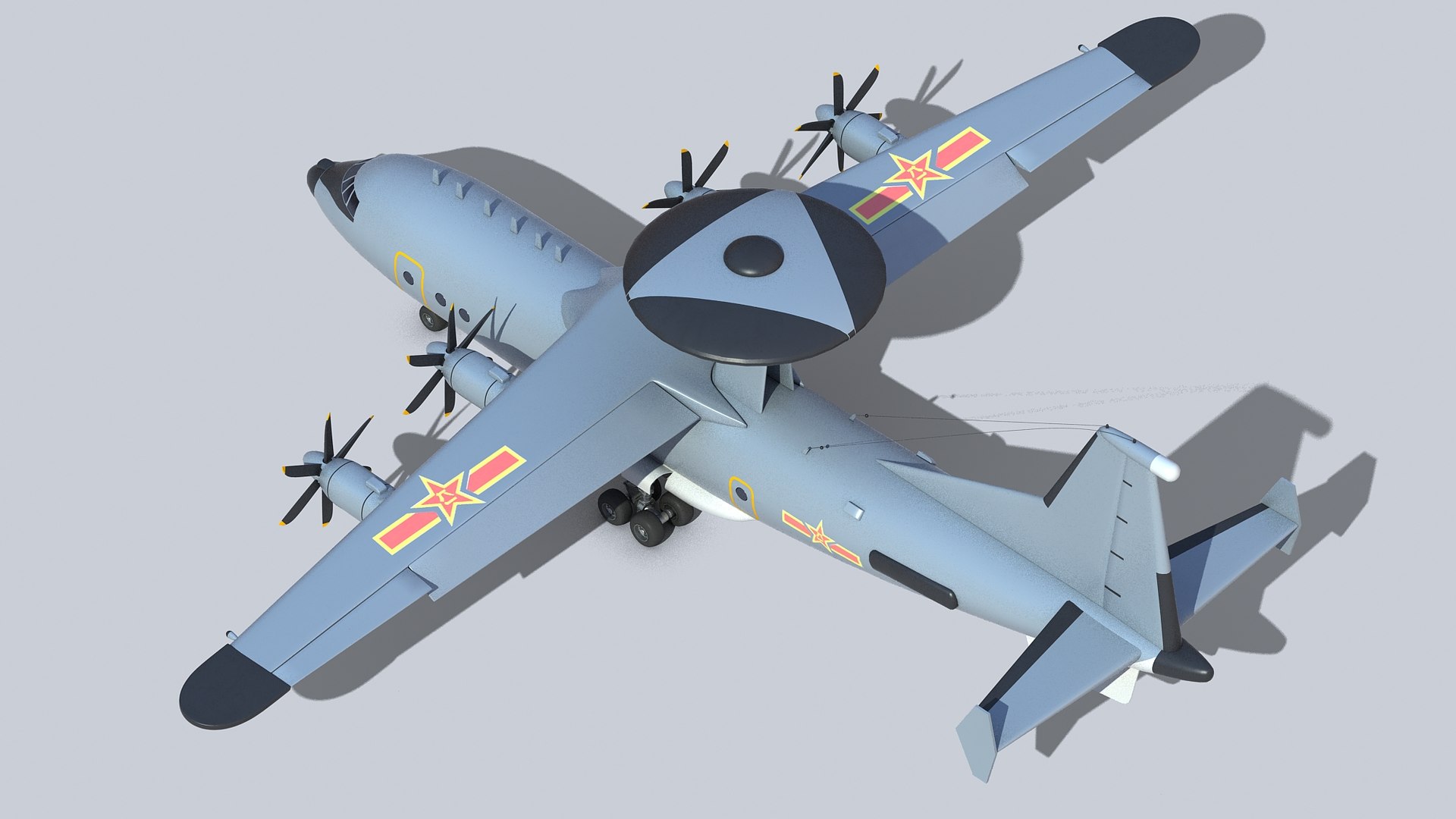 3D KJ-500 AWACS Model - TurboSquid 2205213