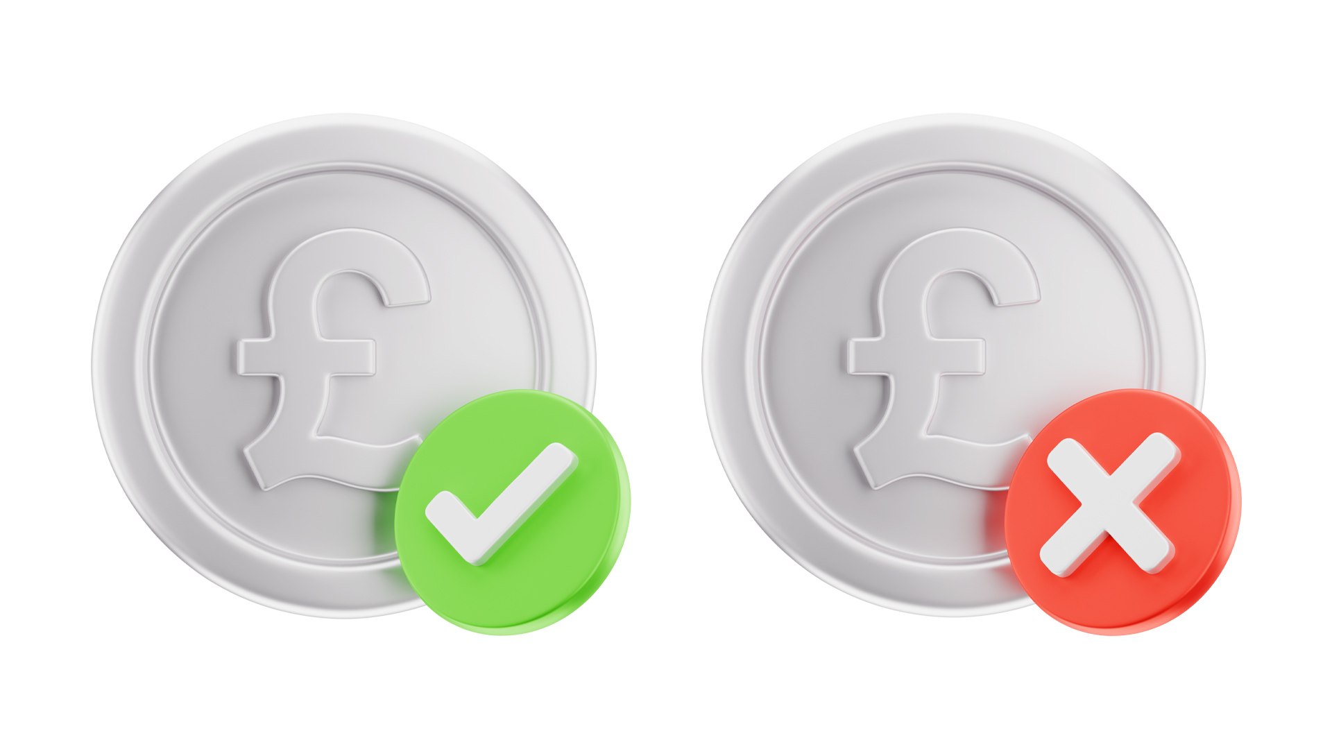 GBP Pound Coin Icons Pack 02 3D Model - TurboSquid 2508518