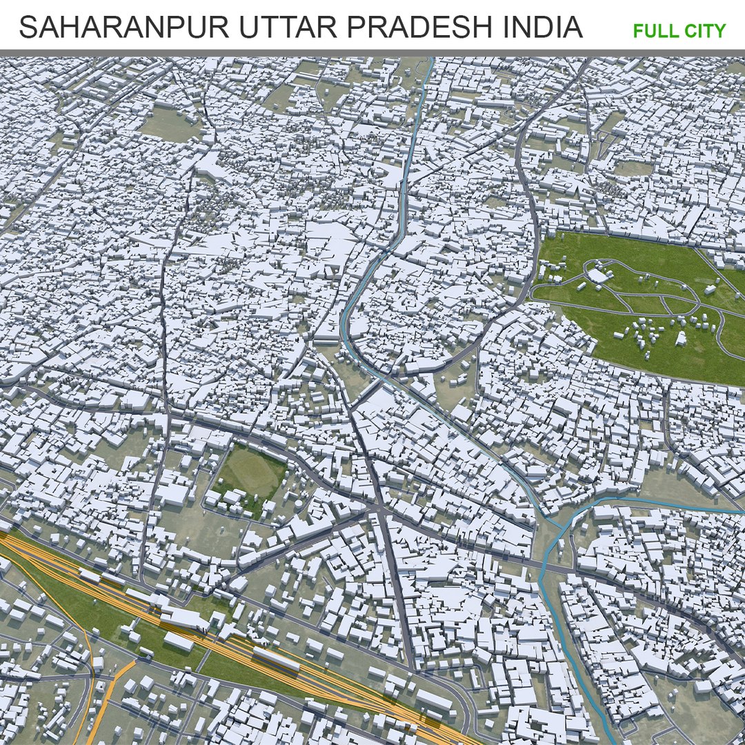 3D Saharanpur Uttar Pradesh India Model - TurboSquid 2135170