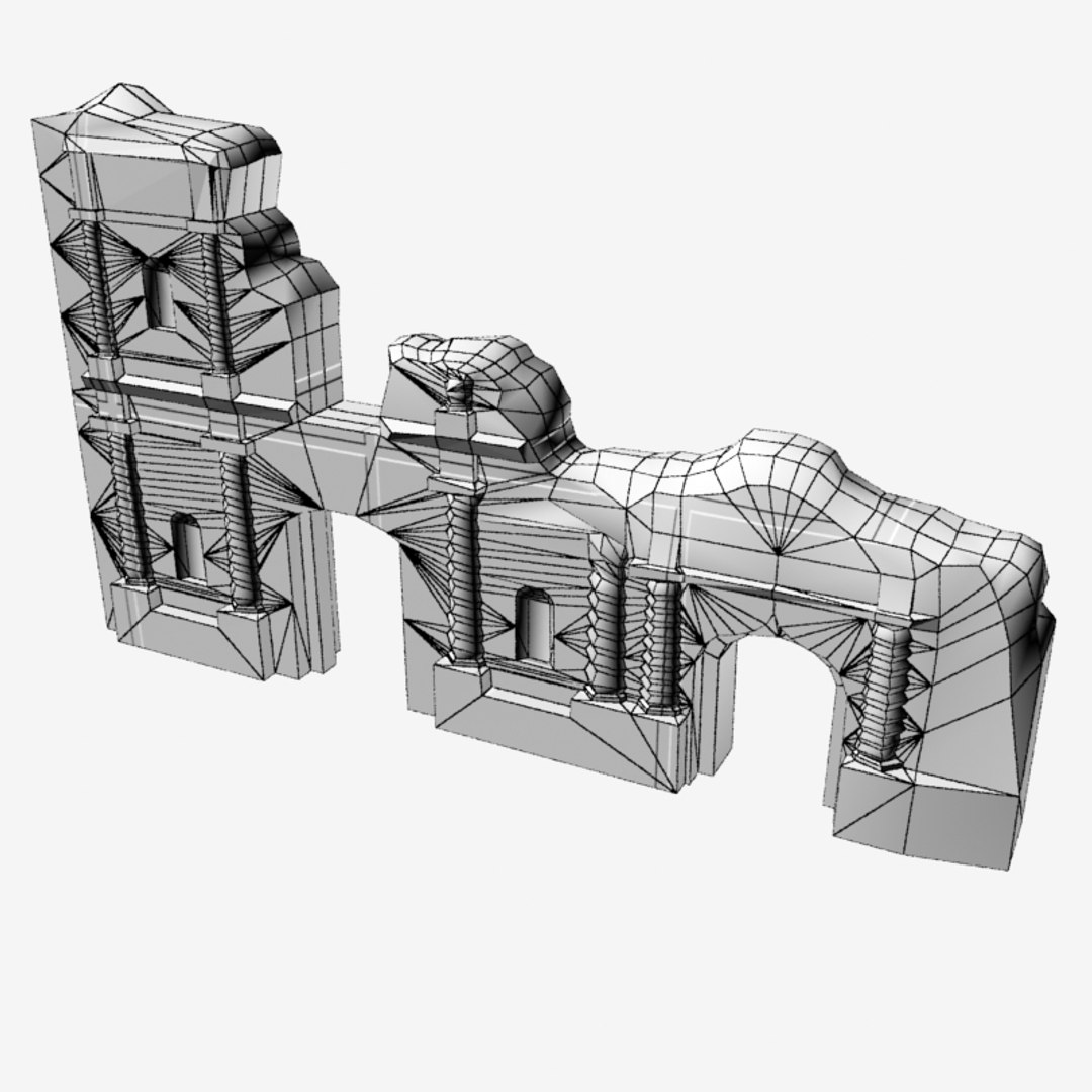 Maya Wall Ruined Building