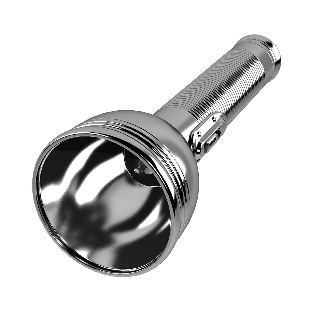 3d Model Vintage Flashlight Light
