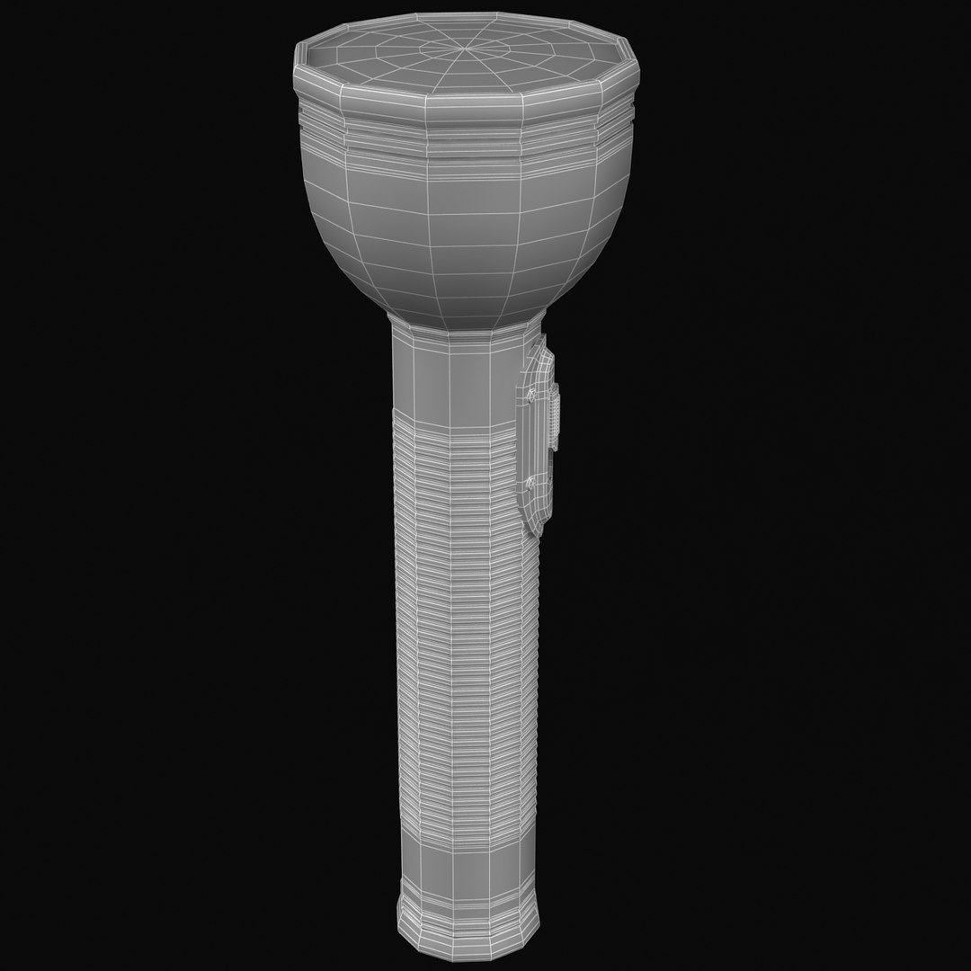 3d Model Vintage Flashlight Light